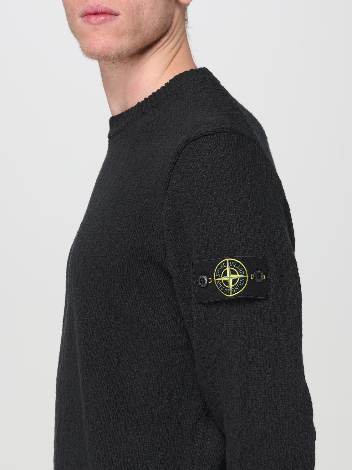 STONE ISLAND: Jumper men - Black | Stone Island jumper 562B1 online at ...