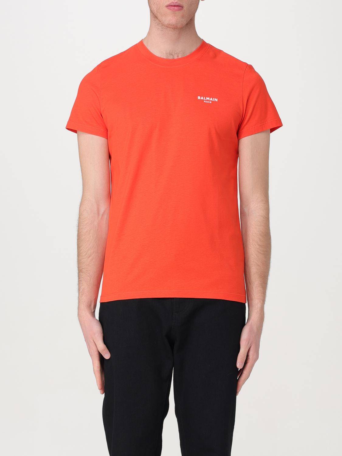 BALMAIN: T-shirt men - Red | Balmain t-shirt CH0EF000BB04 online at ...
