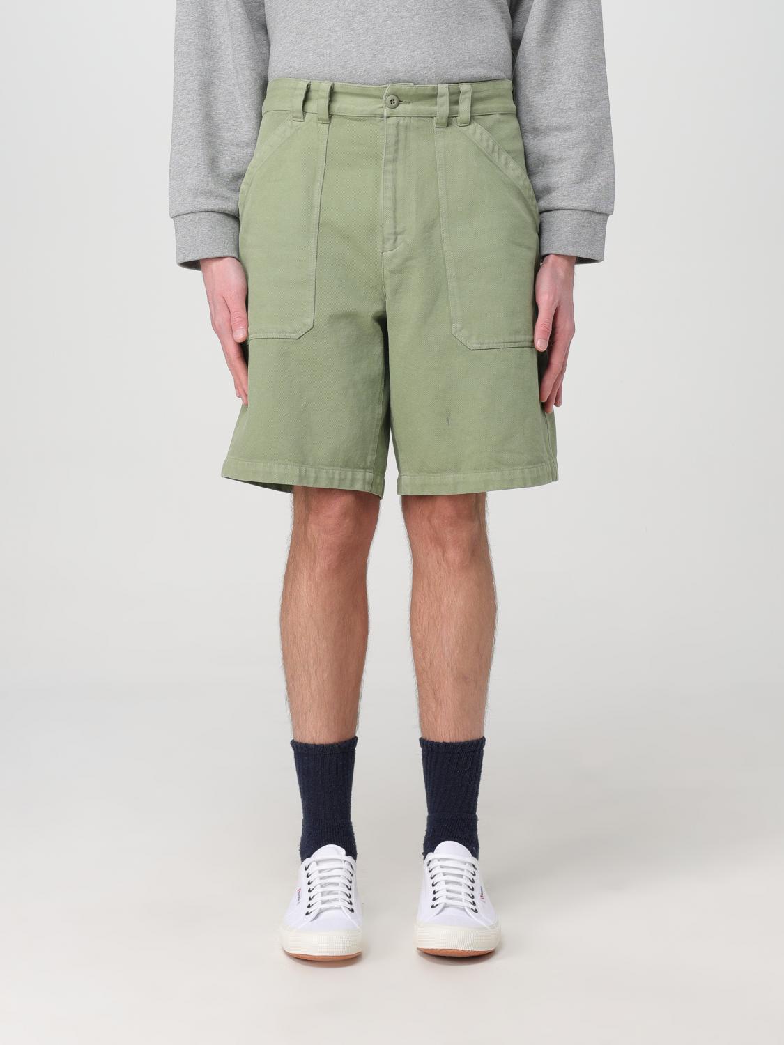 A.P.C.: Short men - Green | A.P.C. shorts COFCNH10196 online at GIGLIO.COM