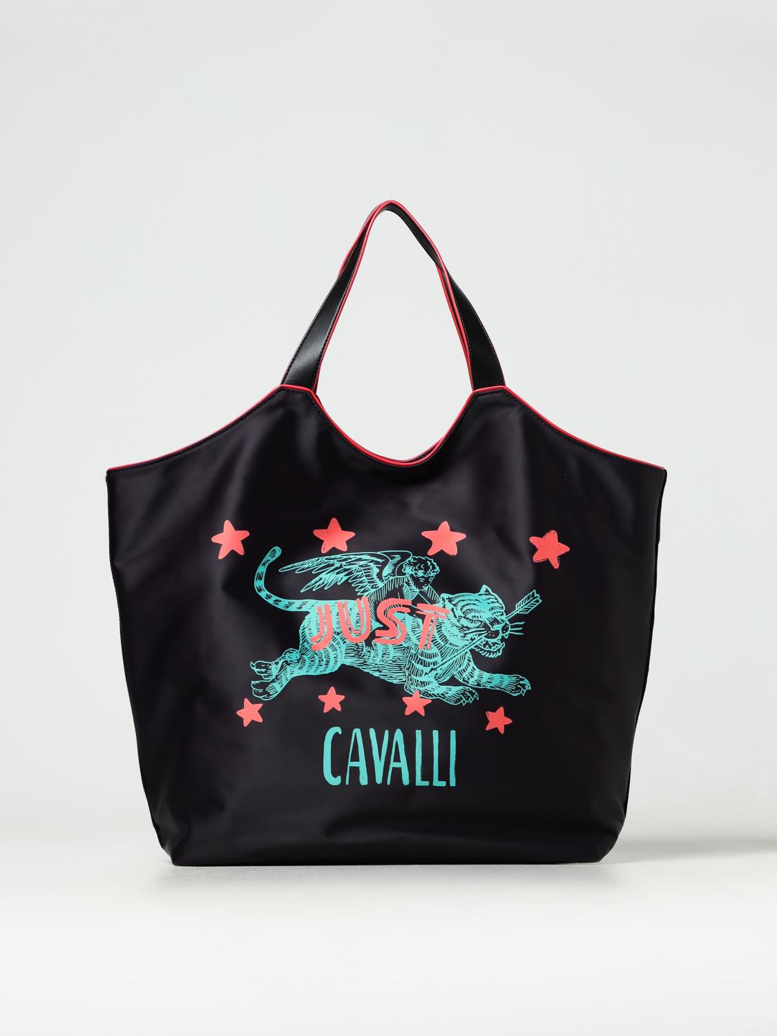 JUST CAVALLI: Handbag woman - Black | Just Cavalli tote bag ...
