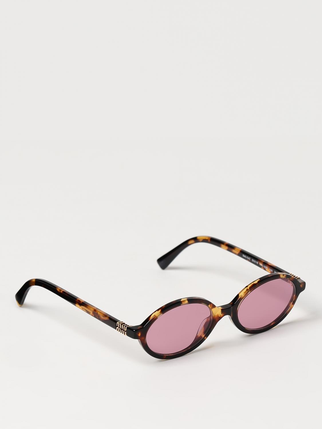 MIU MIU: Sunglasses woman - Brown | Miu Miu sunglasses 04ZS MIU MIU: Sunglasses woman - Brown | Miu Miu sunglasses 04ZS