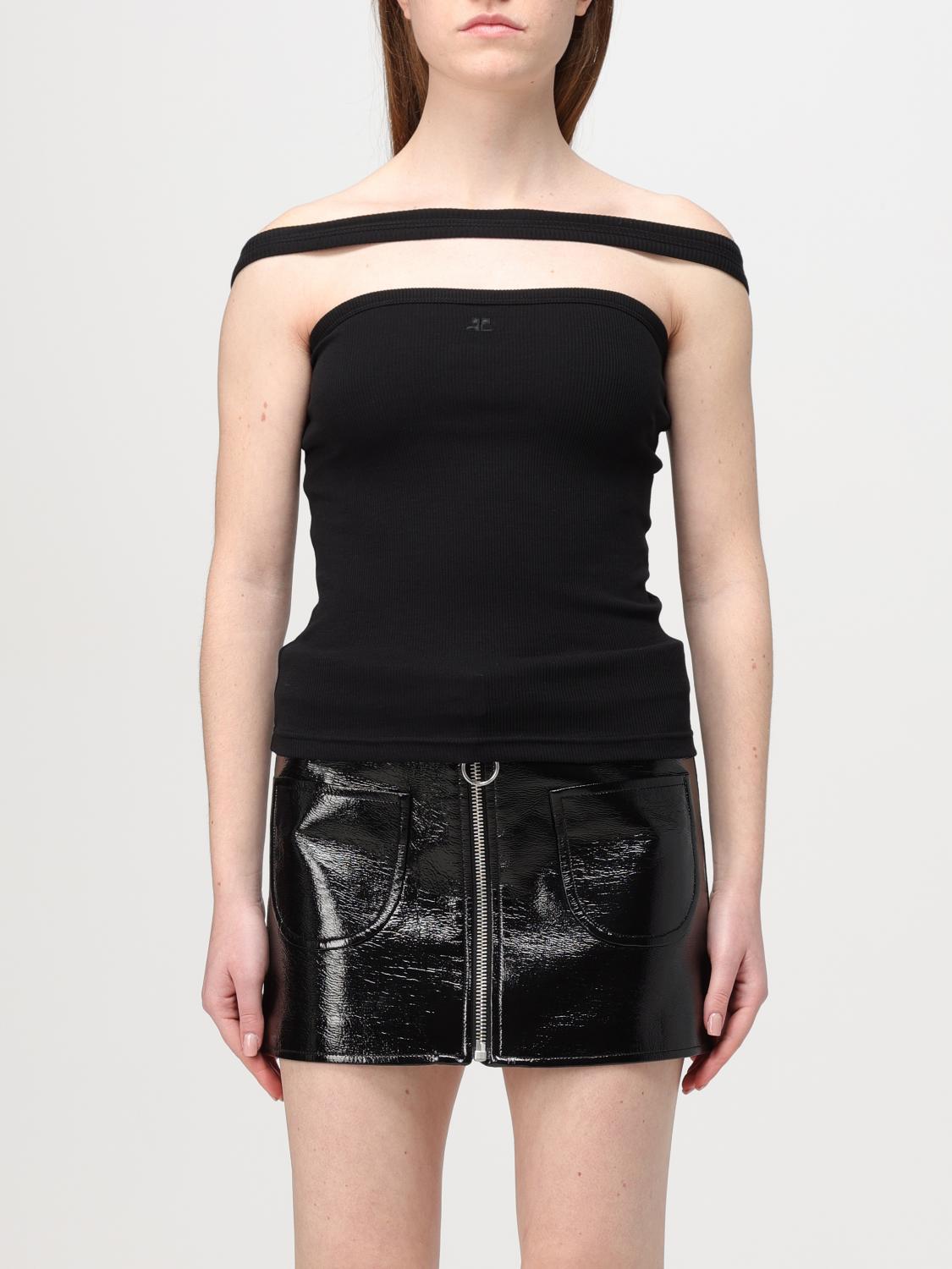 COURRÈGES: Top woman - Black | Courrèges top 224JTO301JS0121 online at ...