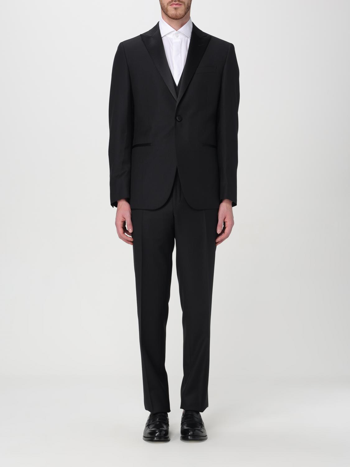 CORNELIANI: Suit men - Black | Corneliani suit 938T209398236 online at ...