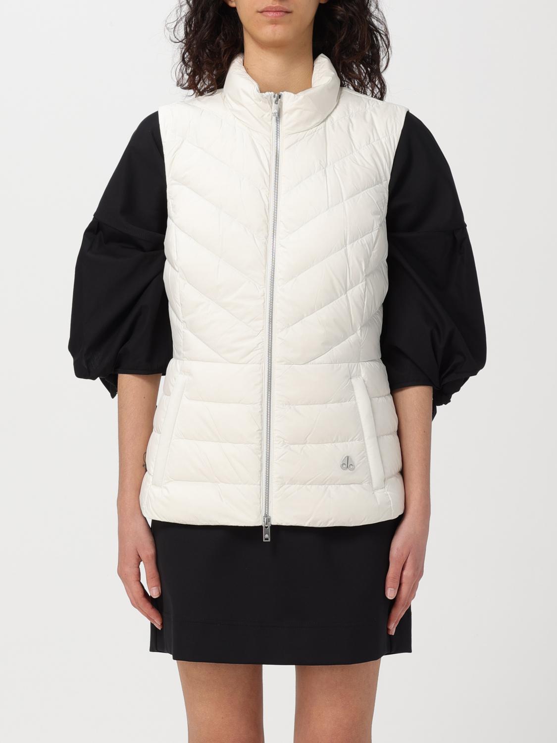 MOOSE KNUCKLES: Jacket woman - White | Moose Knuckles waistcoat ...