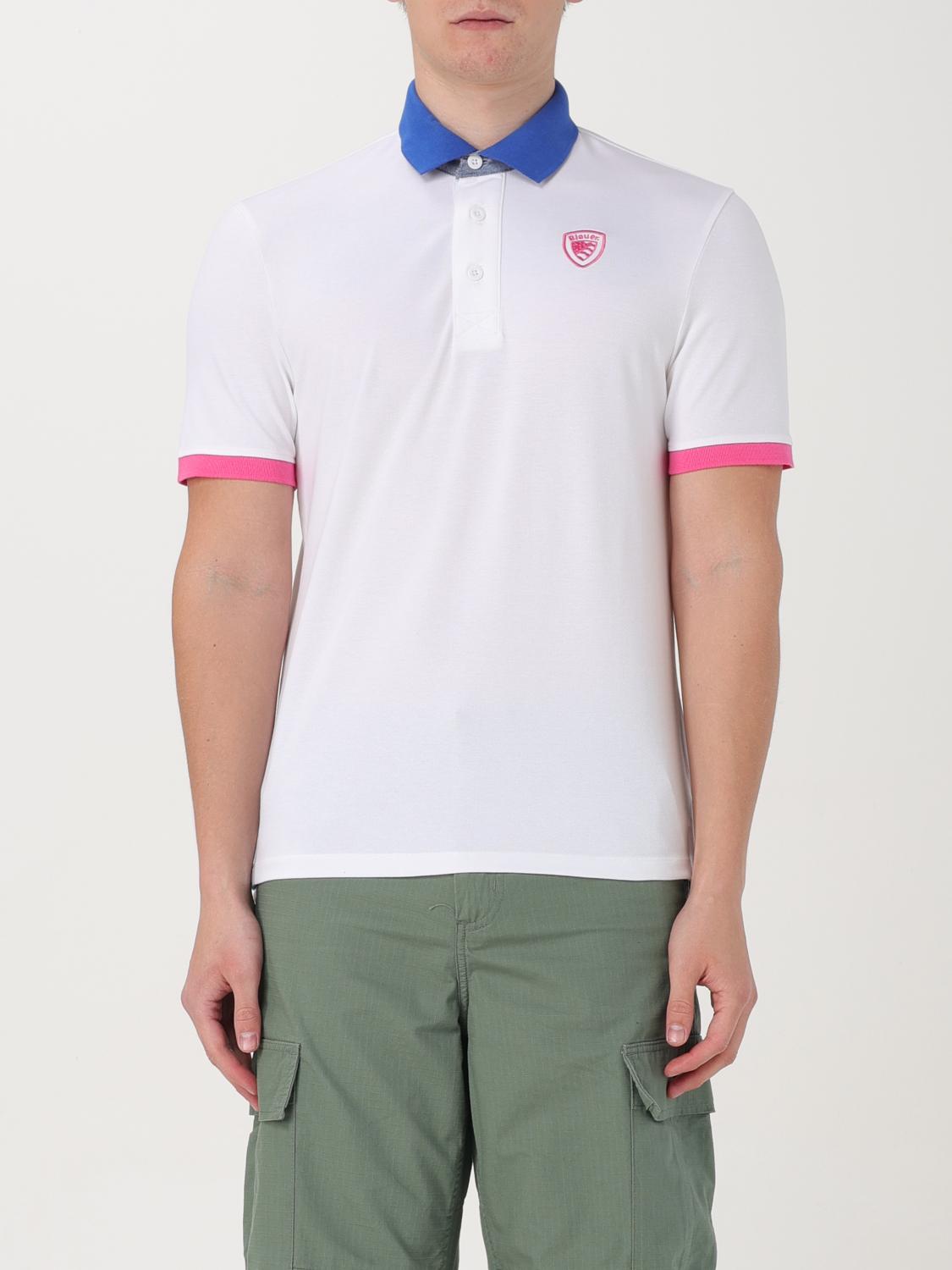 BLAUER: Polo shirt men - White | Blauer polo shirt 24SBLUT02203006818 ...