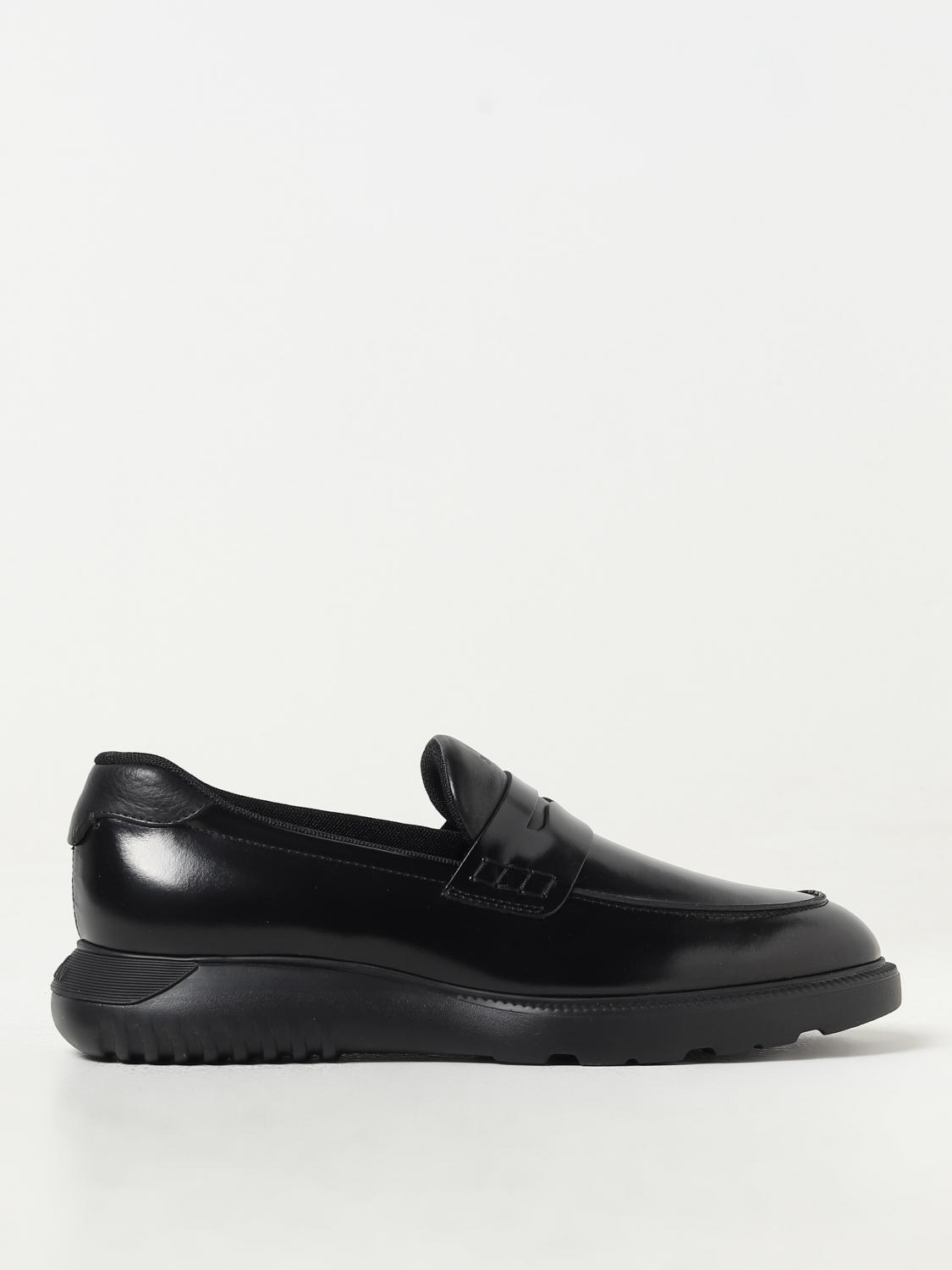 HOGAN: Shoes men - Black | Hogan loafers HXM6000ES40QXZ online at ...