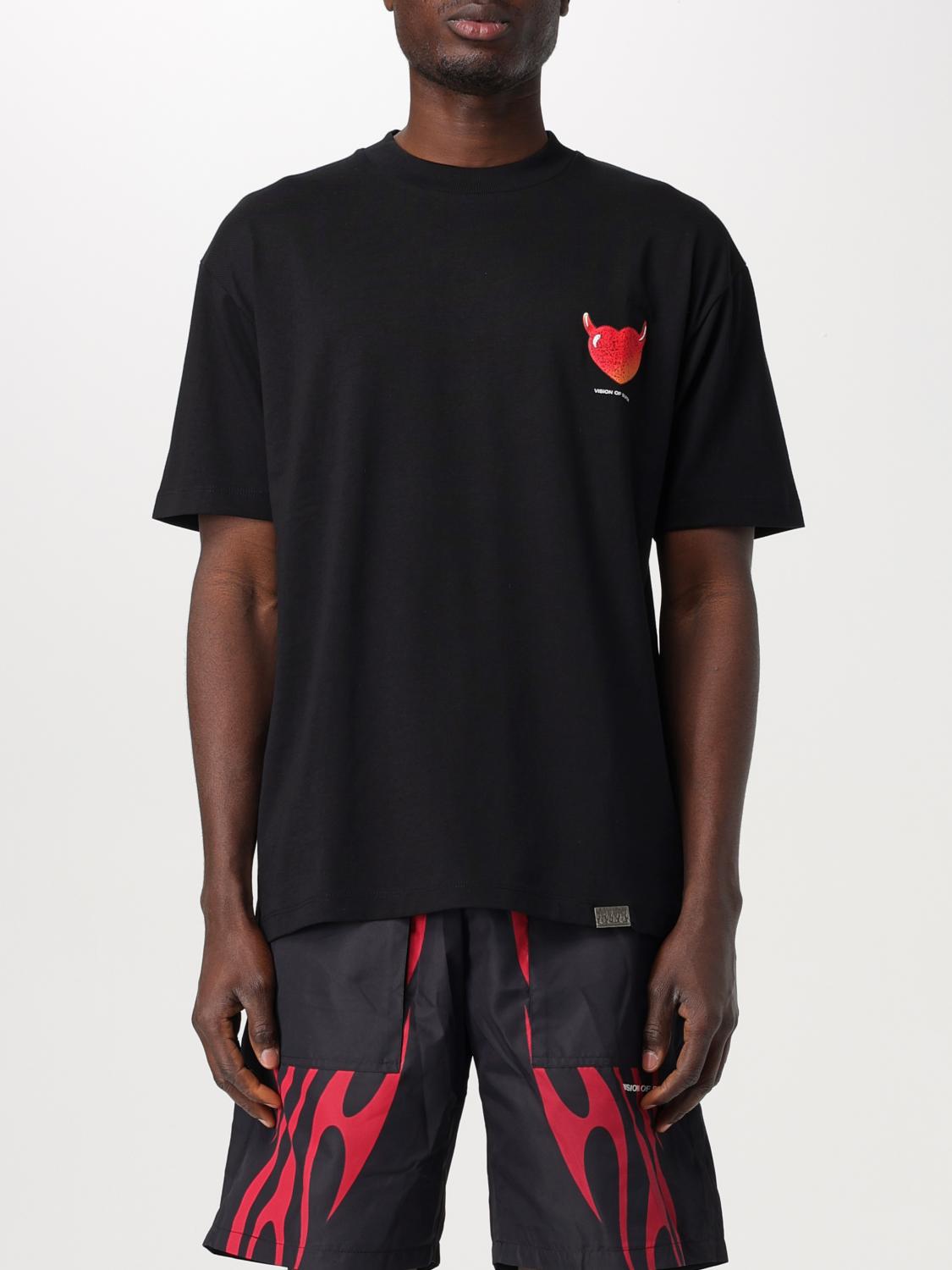 VISION OF SUPER: T-shirt men - Black | Vision Of Super t-shirt VS01113 ...