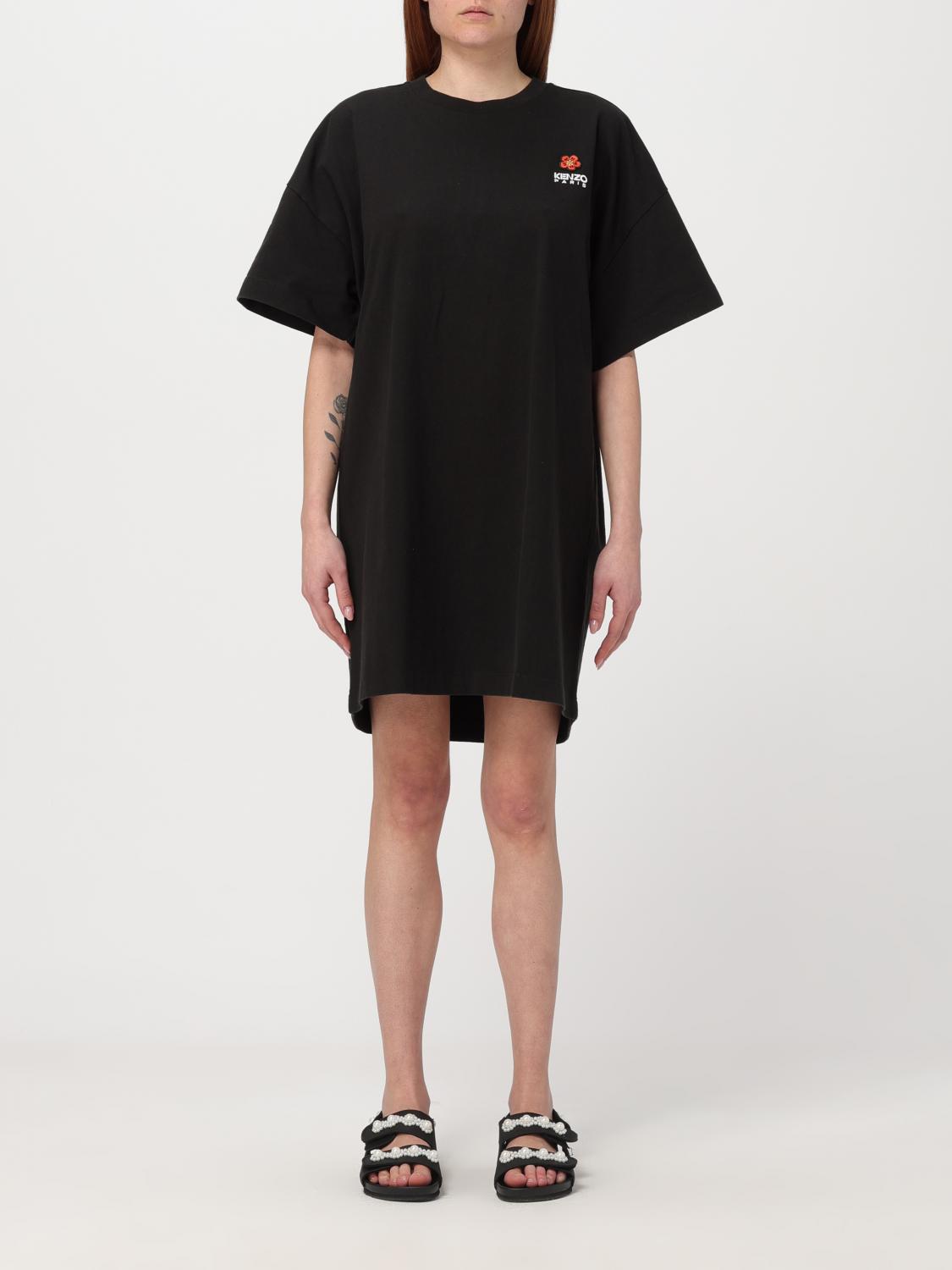 KENZO: Dress woman - Black | Kenzo dress FD62RO7404SY online at GIGLIO.COM
