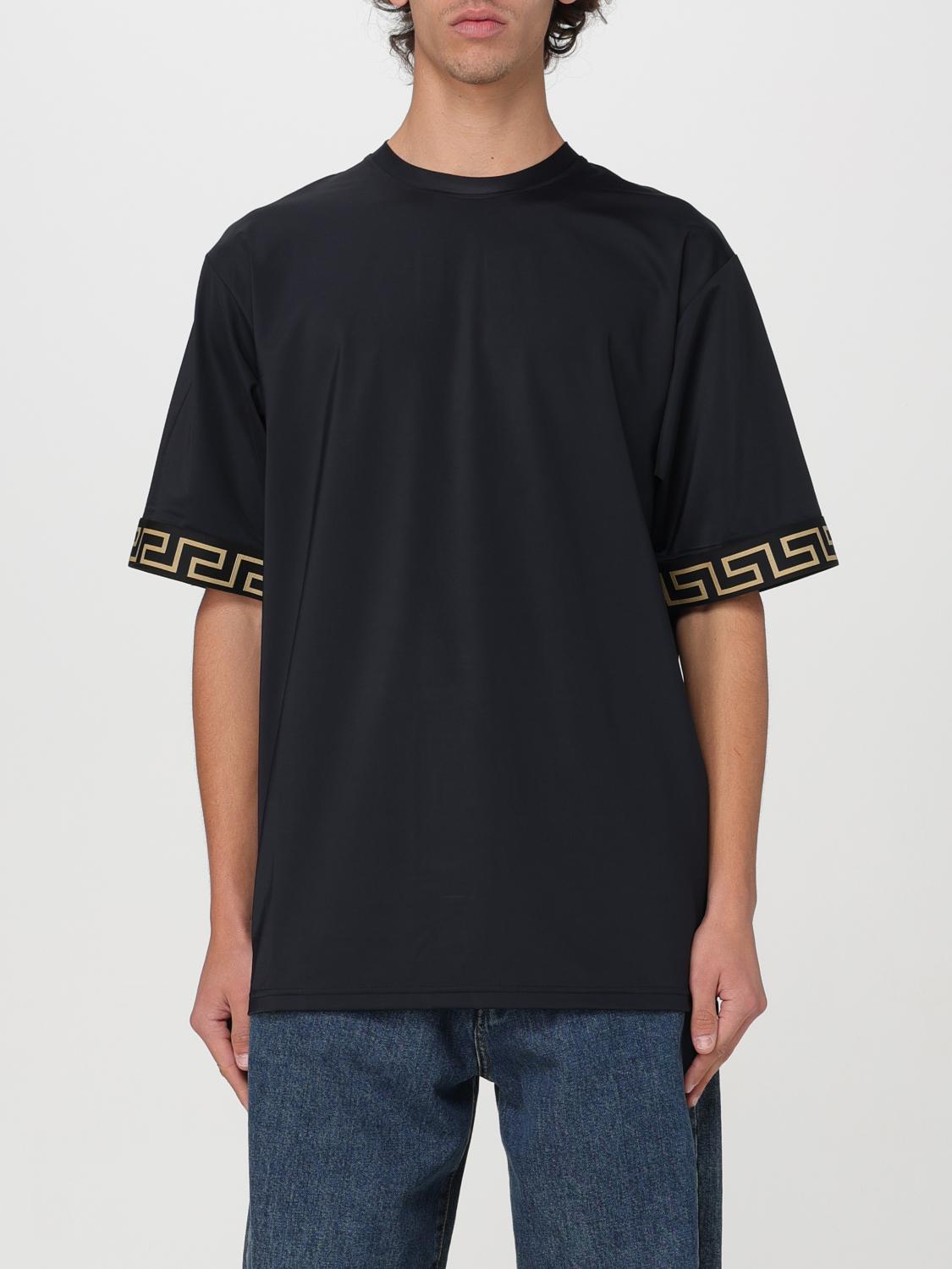 VERSACE: T-shirt men - Black | Versace t-shirt 1004079A23218 online at ...