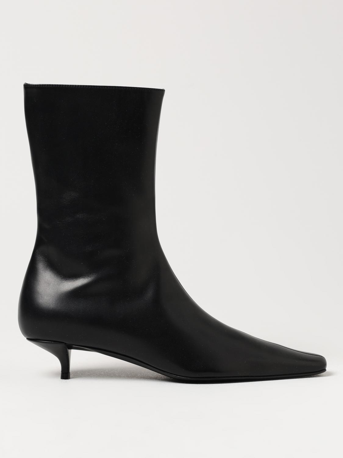 THE ROW: Flat ankle boots woman - Black | The Row flat ankle boots ...