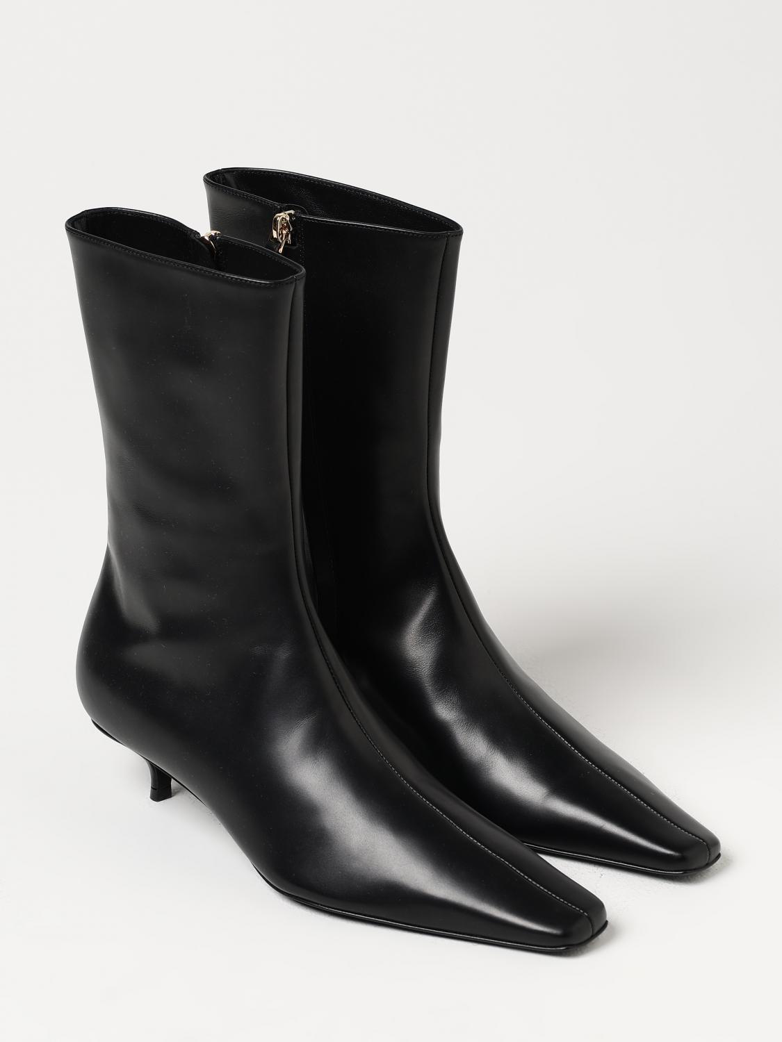 THE ROW: Flat ankle boots woman - Black | The Row flat ankle boot ...