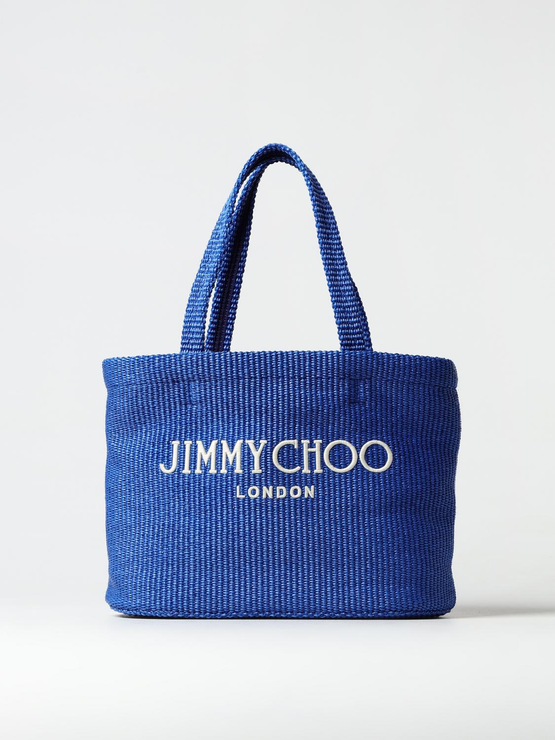 JIMMY CHOO: Shoulder bag woman - Blue | Jimmy Choo tote bags ...