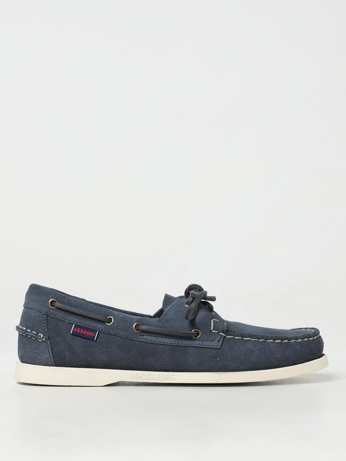 SEBAGO: Brogue shoes men - Blue | Sebago loafers 7111PTW online at ...