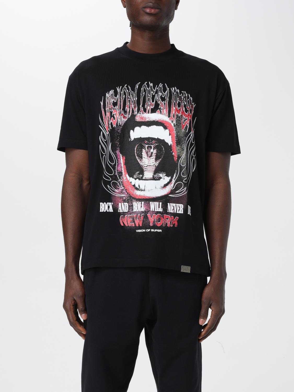 VISION OF SUPER: T-shirt men - Black | Vision Of Super t-shirt VS01120 ...