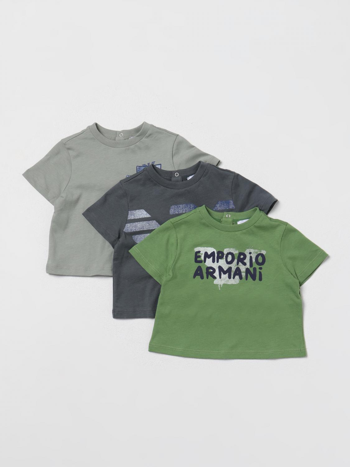 EMPORIO ARMANI: T-shirt kids Kids - Olive | Emporio Armani t-shirt ...