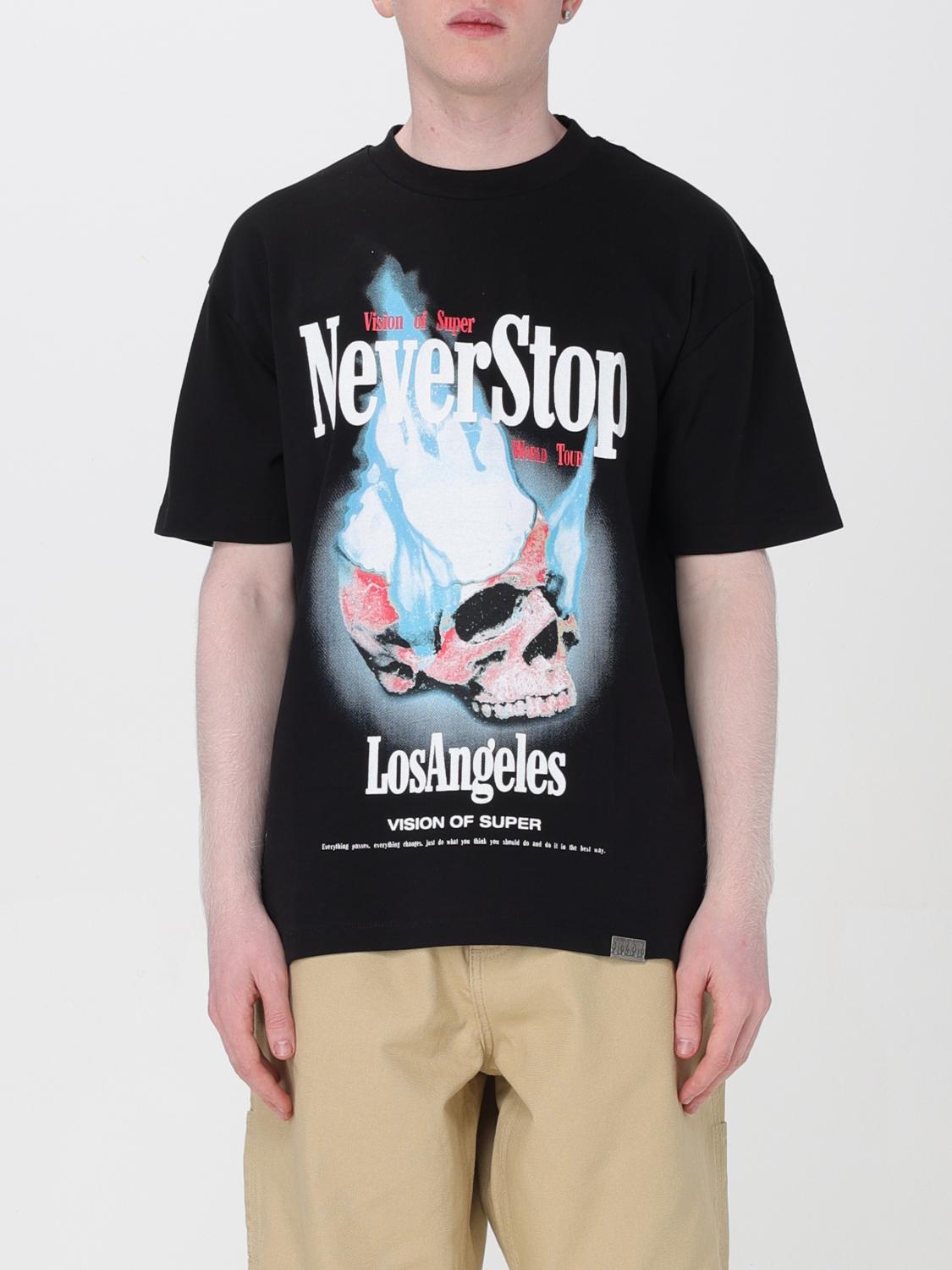 VISION OF SUPER: T-shirt men - Black | Vision Of Super t-shirt VS01116 ...