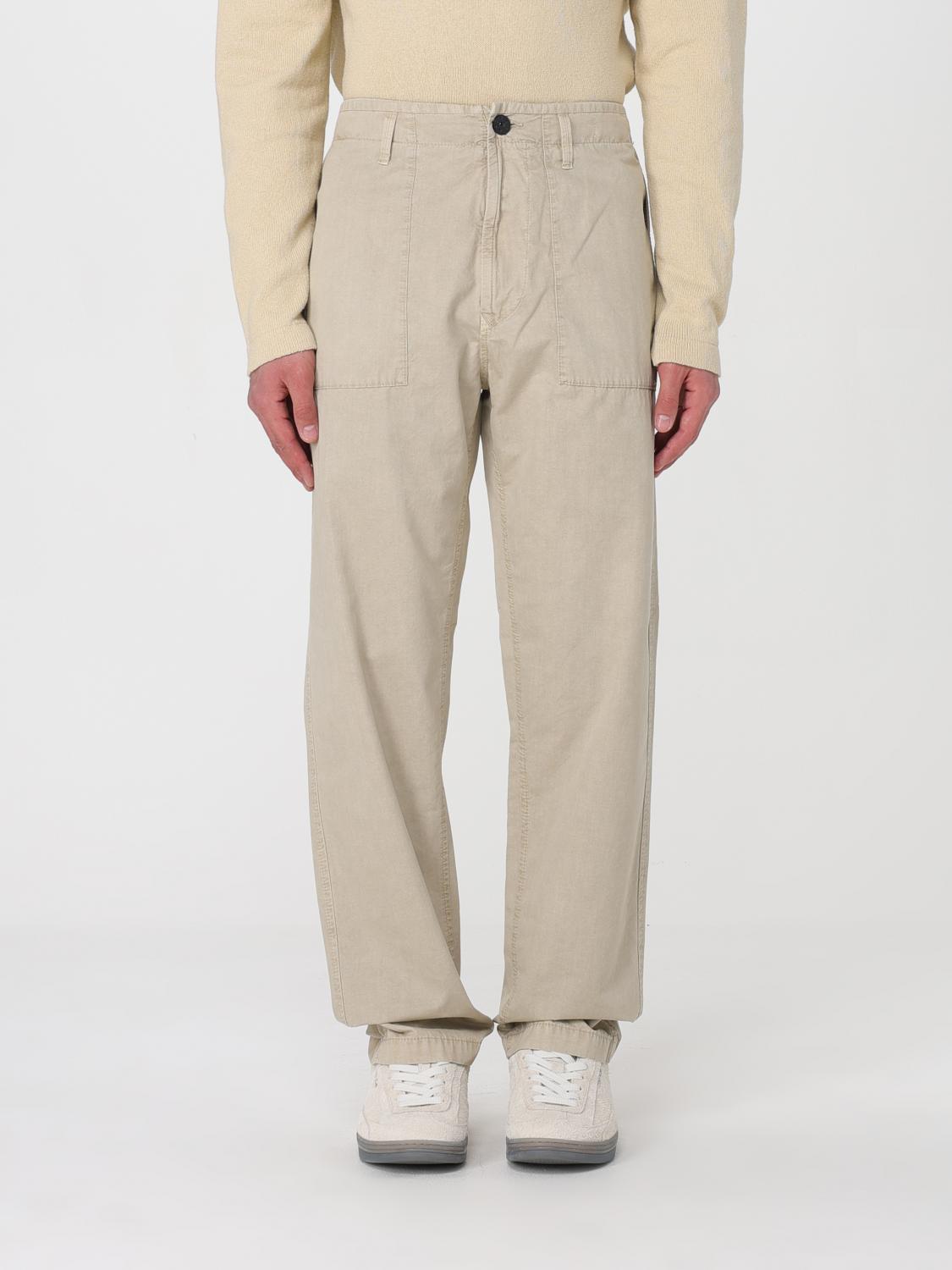 STONE ISLAND: Pants men - Beige | Stone Island pants 312WA online at ...