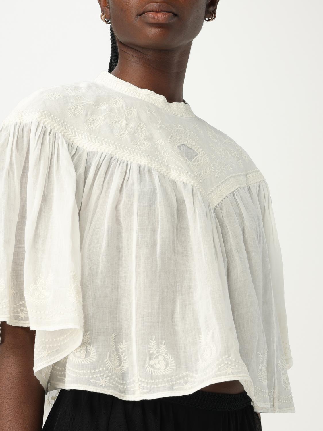 ISABEL MARANT: Shirt woman - White | Isabel Marant top HT0451FAB2J20I ...