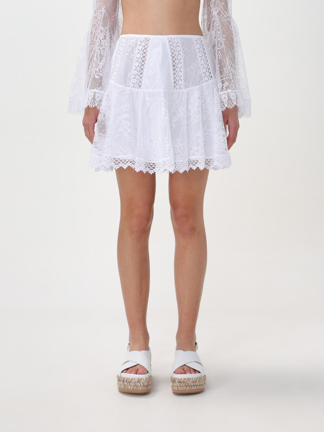 CHARO RUIZ: Skirt woman Ibiza - White | Charo Ruiz skirt 241410 online ...