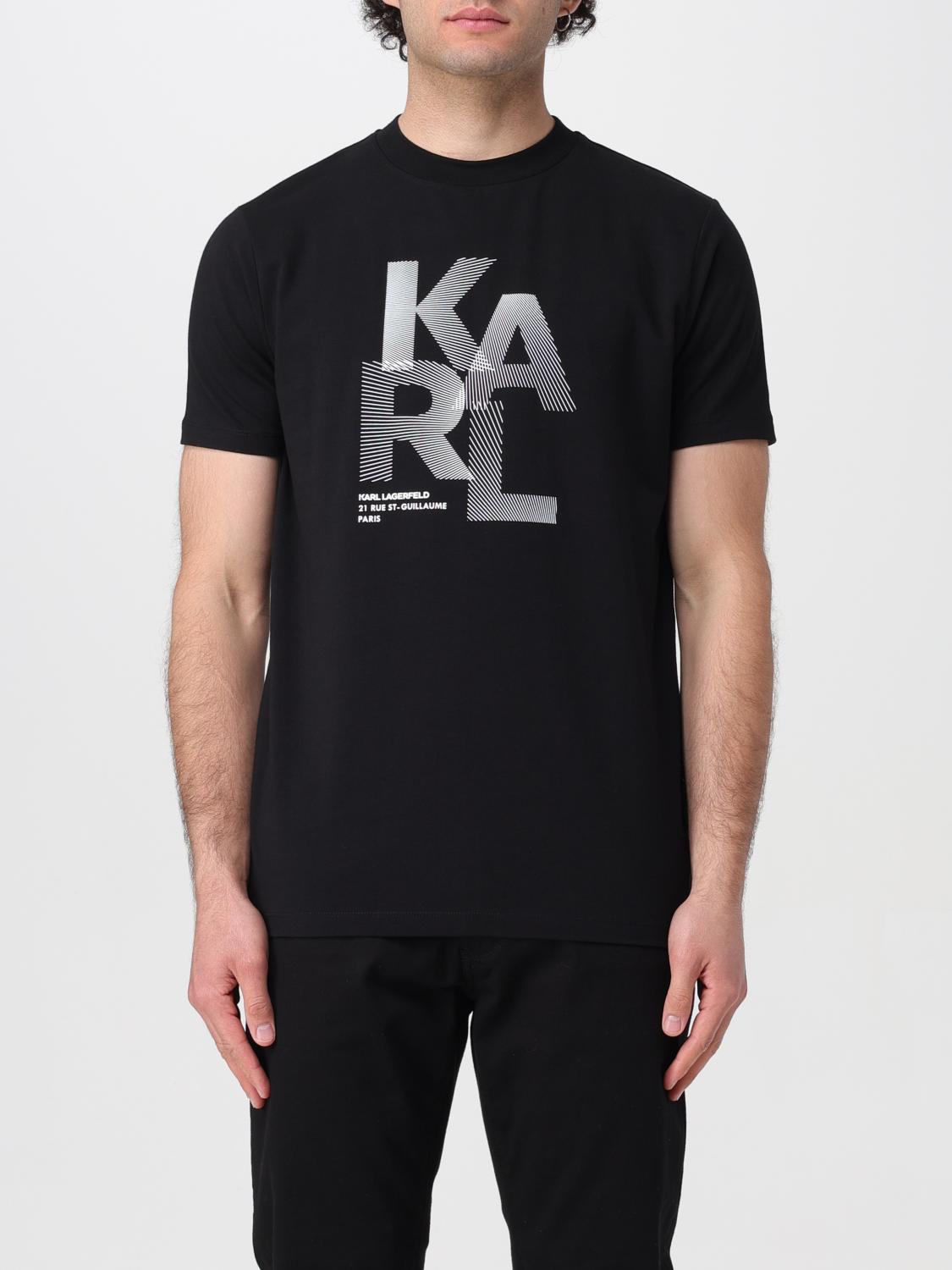 KARL LAGERFELD: T-shirt men - Black | Karl Lagerfeld t-shirt ...