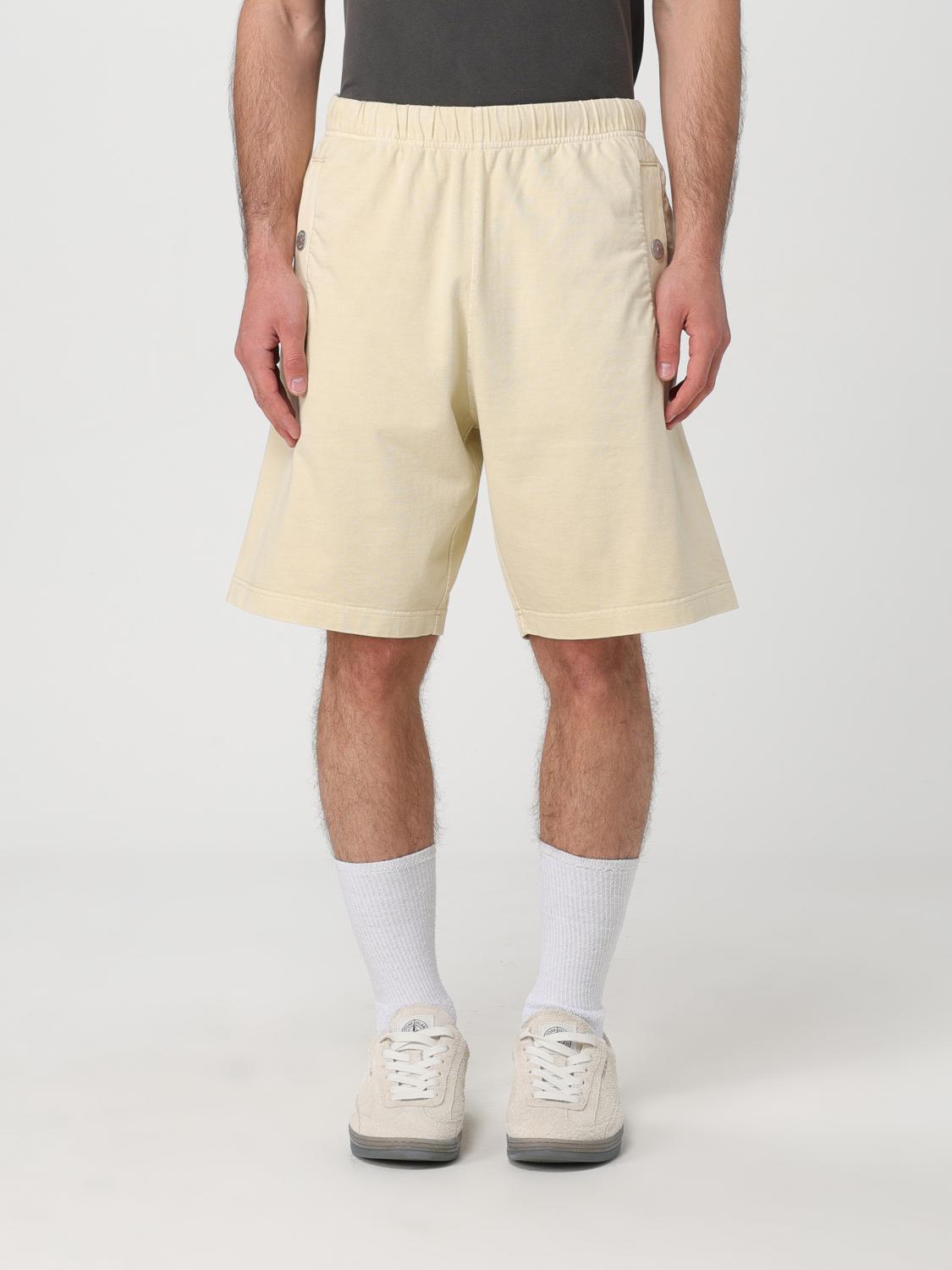STONE ISLAND: Short men - Beige | Stone Island shorts 616X2 online at ...