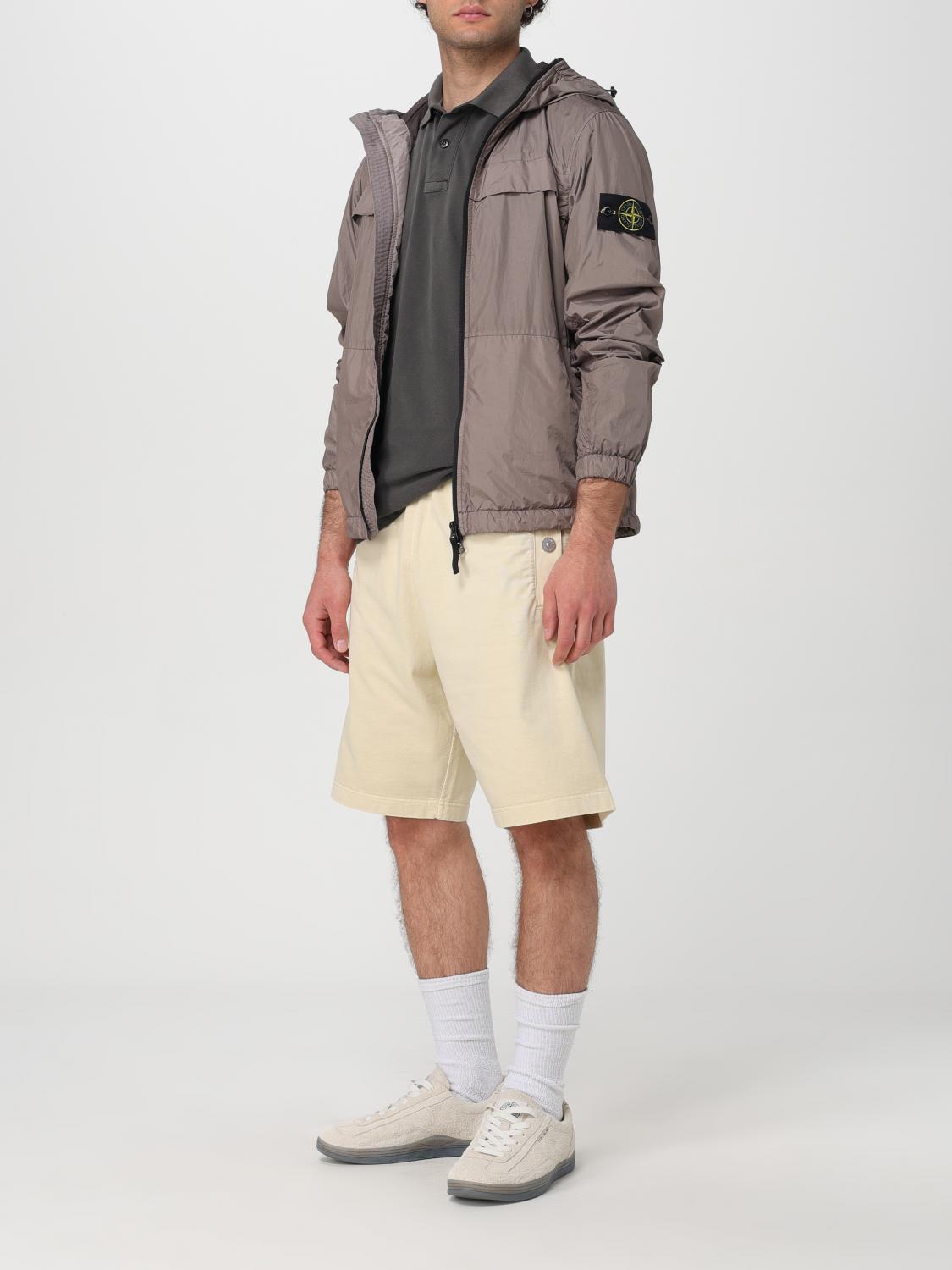 STONE ISLAND: Short men - Beige | Stone Island shorts 616X2 online at ...