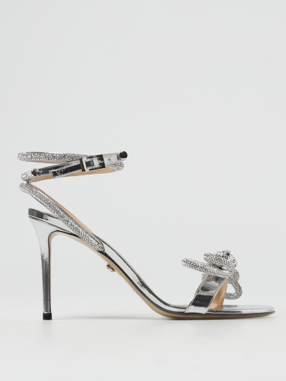 MACH&MACH: Shoes woman - Silver | Mach&Mach heeled sandals R24S0445SPE ...