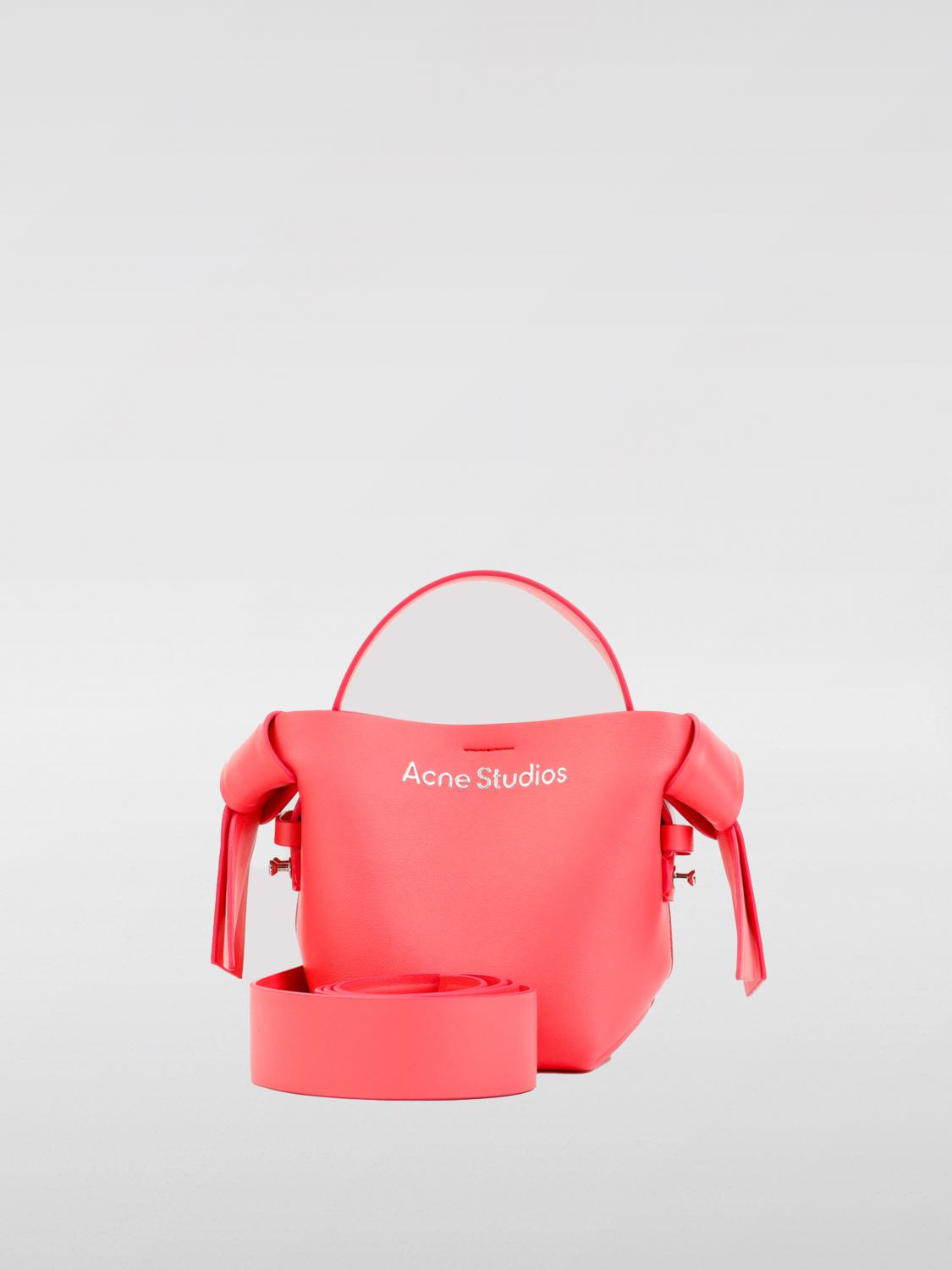 ACNE STUDIOS: Shoulder bag woman - Pink | Acne Studios mini bag A10337 ...