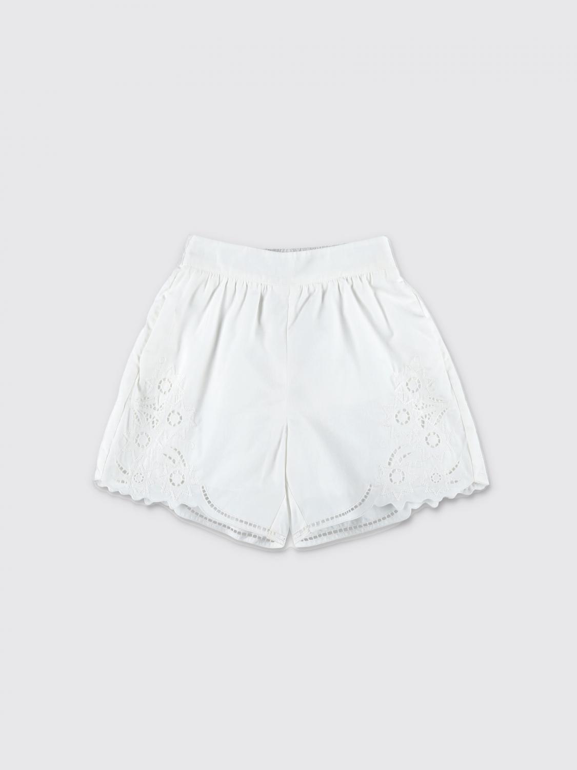 CHLOÉ: Short kids - White | Chloé short 0089C online at GIGLIO.COM