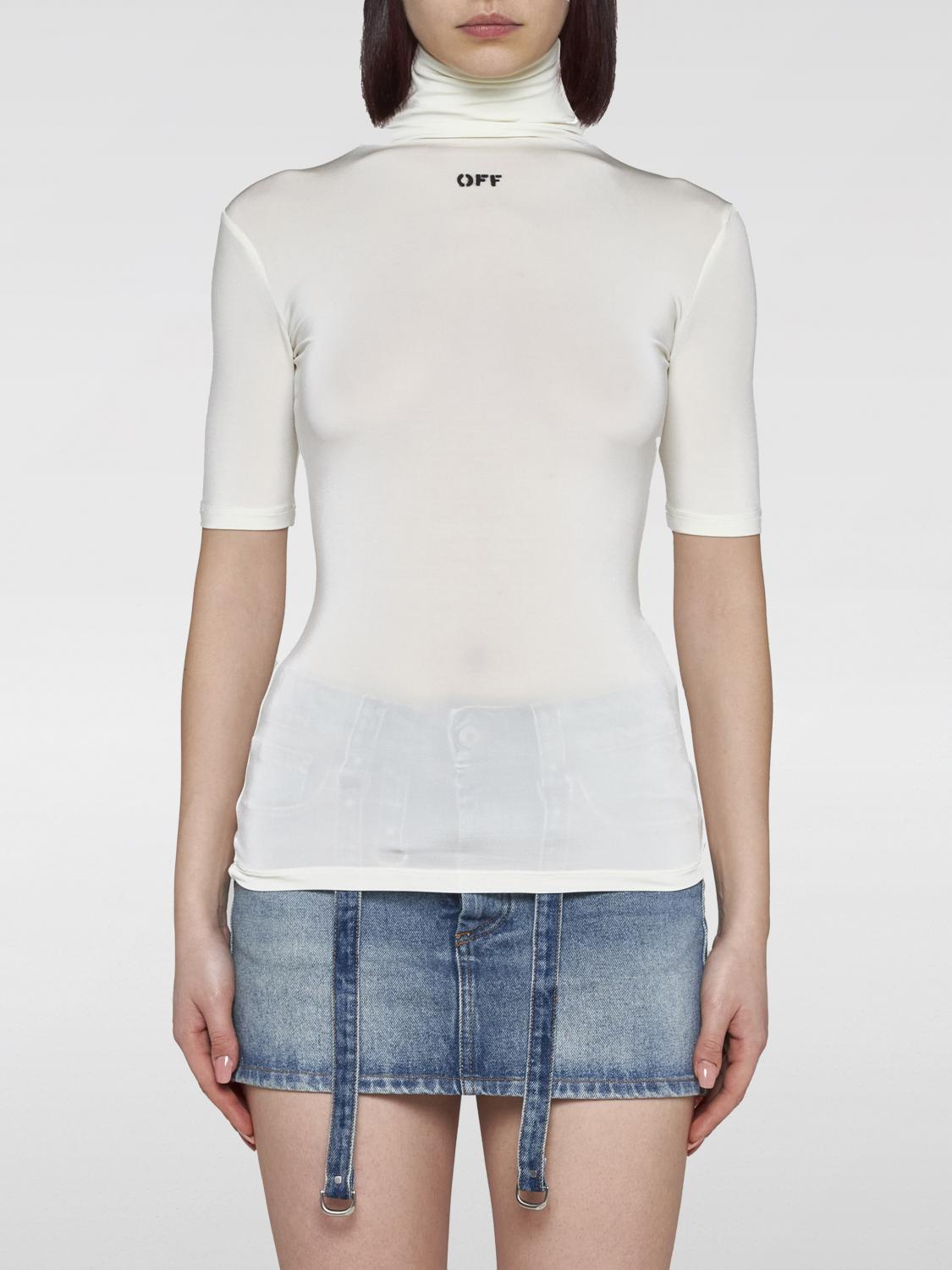 OFF-WHITE: Top woman - White | Off-White top OWAD137F23JER001 online at ...
