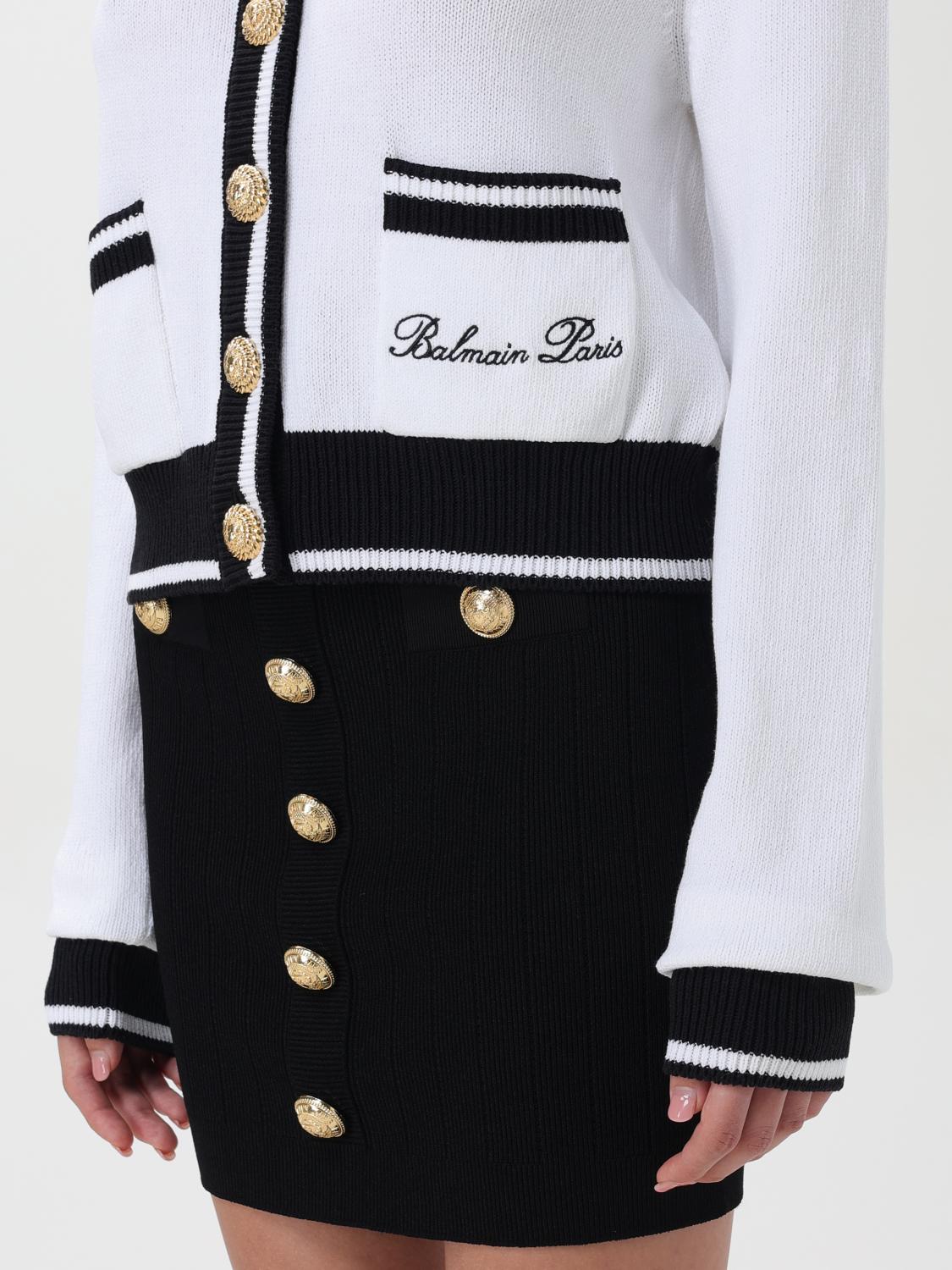 BALMAIN: Sweater woman - White | Balmain cardigan DF1KL133KG48 online ...