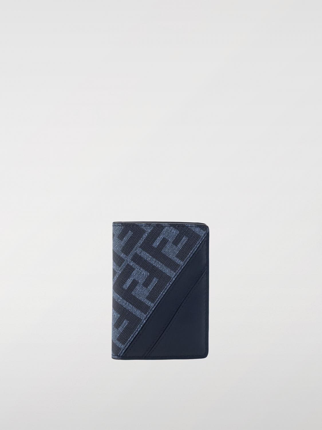 FENDI: Wallet men - Blue | Fendi portafoglio 7M0349ASIC online at ...