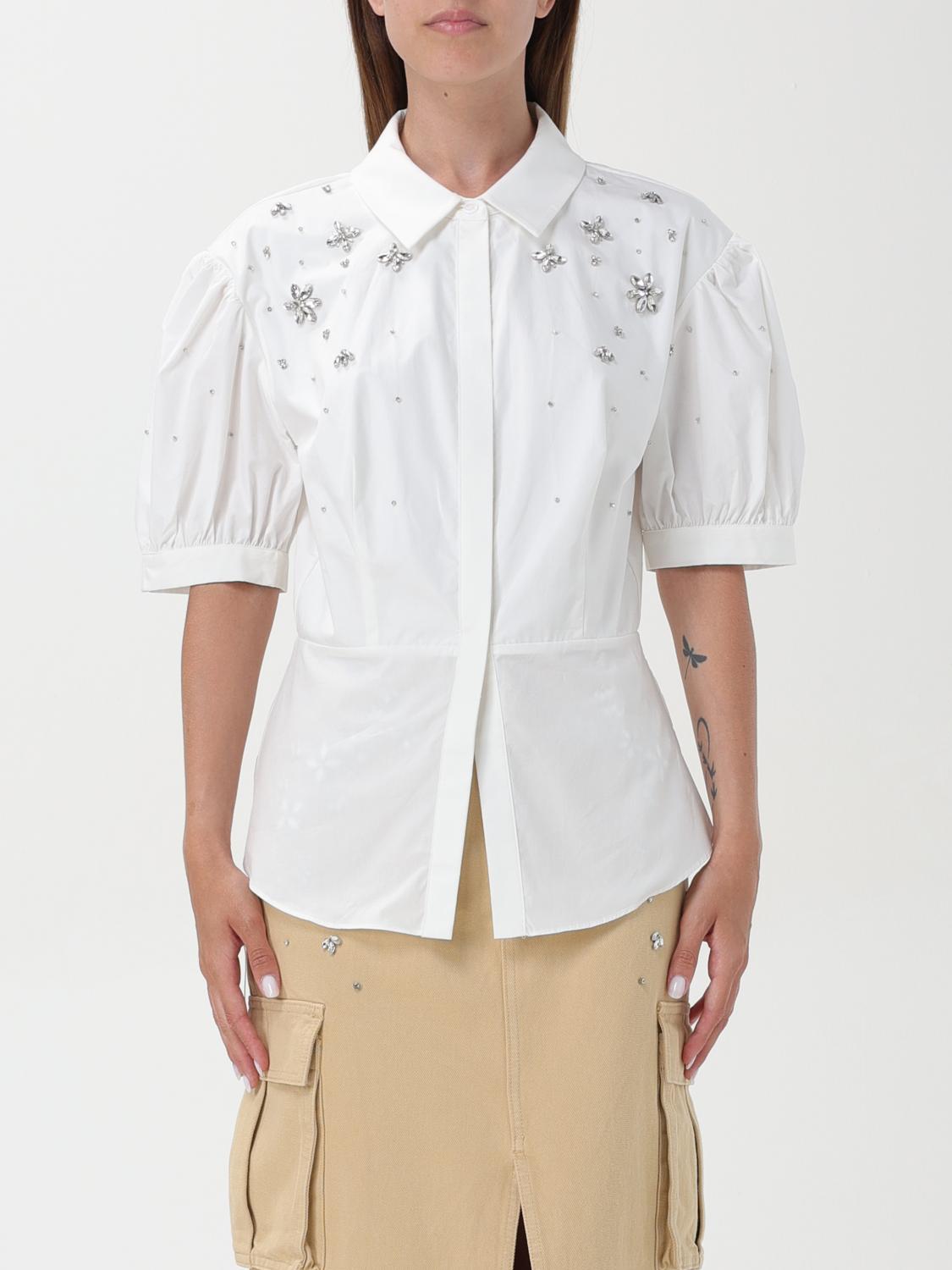 SELF-PORTRAIT: Top woman - White | Self-Portrait shirt PF24036T online ...