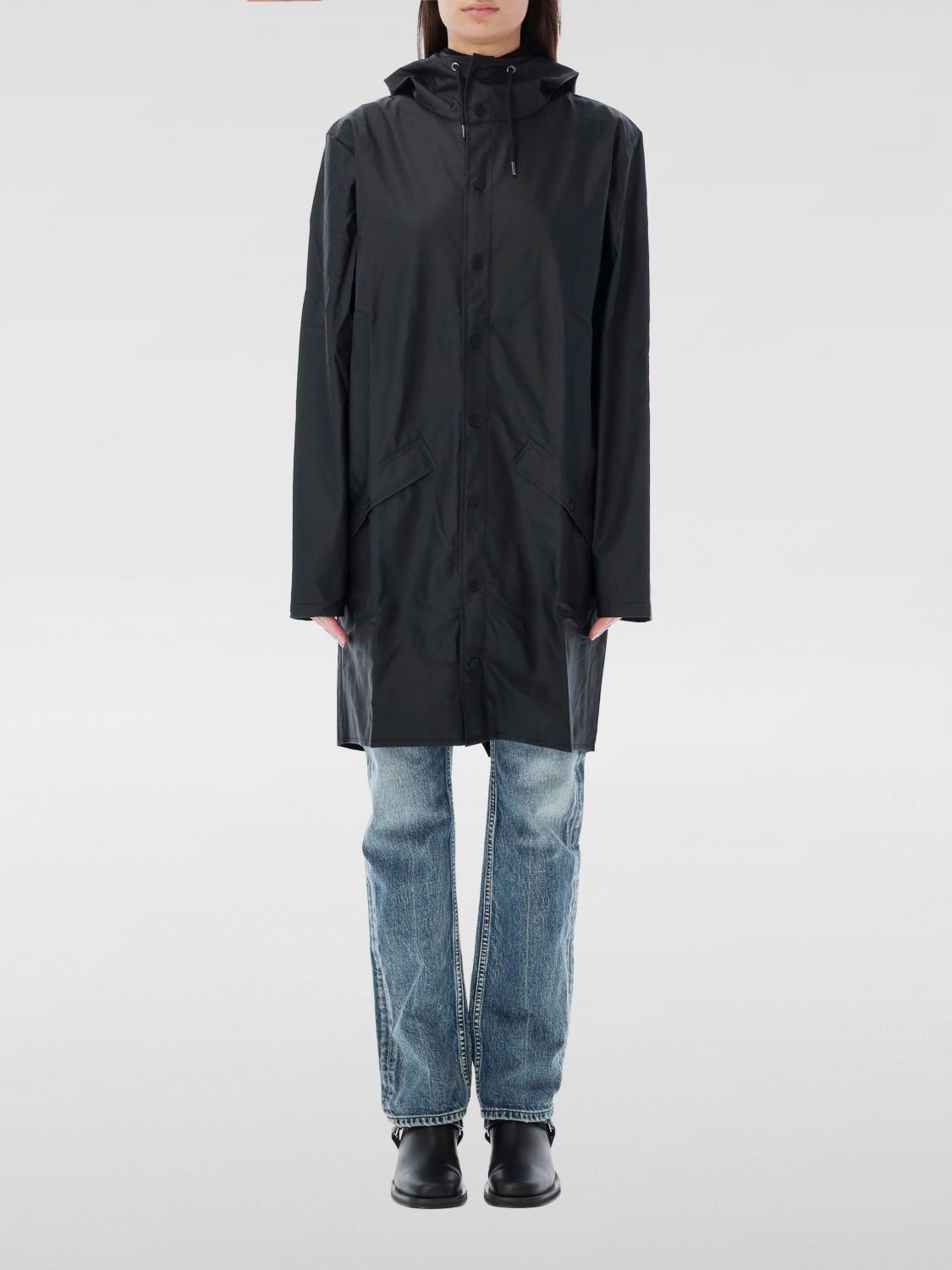 RAINS: women's jacket - Black | Rains jacket 12020 online at GIGLIO.COM