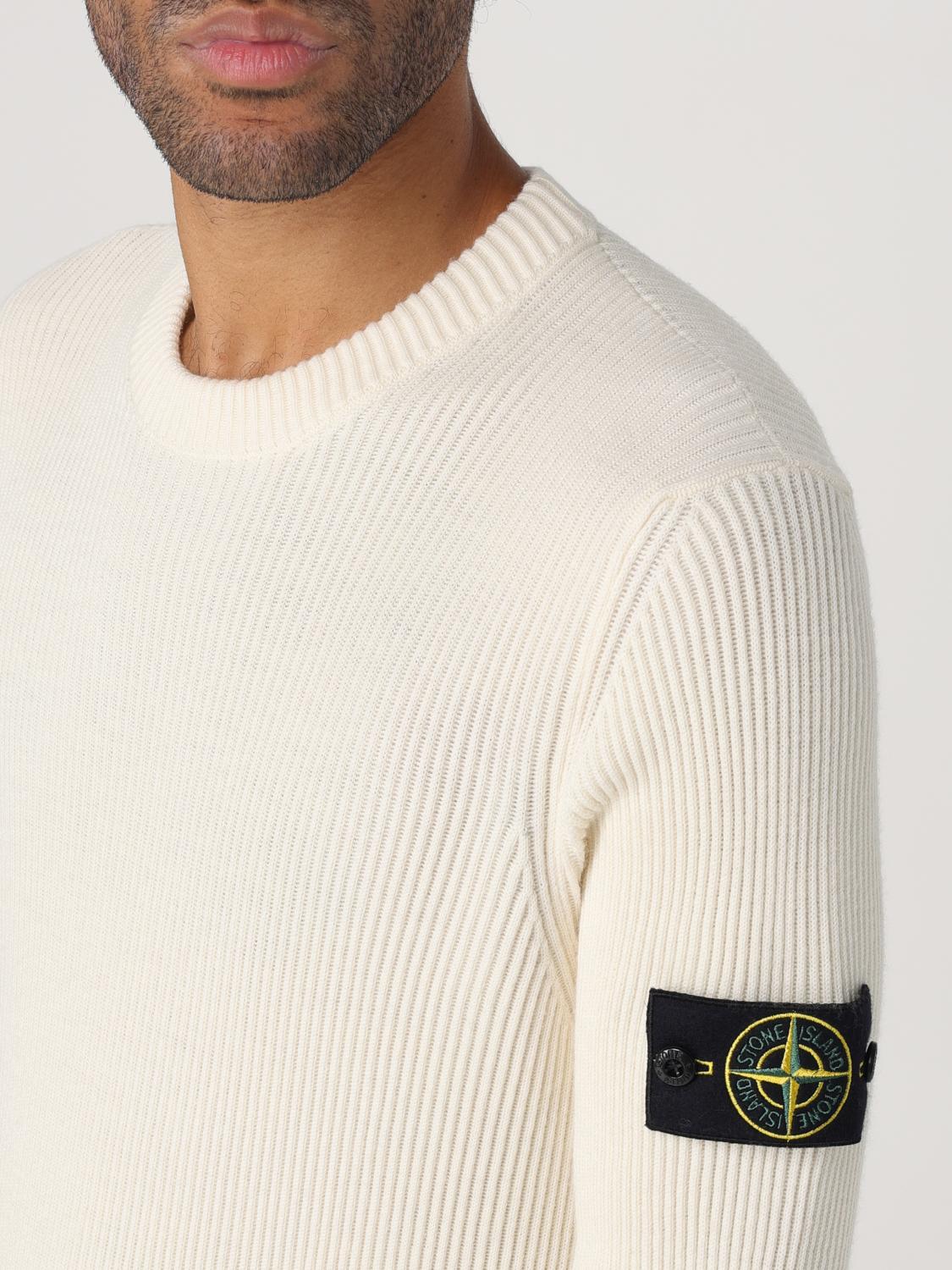 STONE ISLAND: Sweater men - White | Stone Island sweater 8115553C2 ...