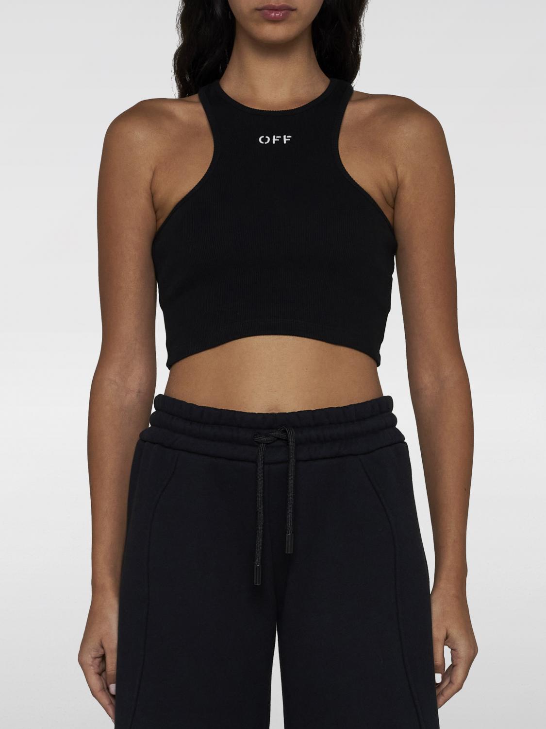 OFF-WHITE: Top woman - Black | Off-White top OWAD086C99JER0021001 ...