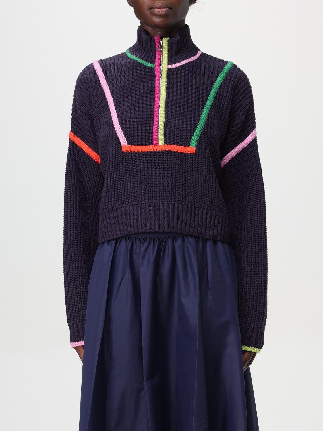 STAUD: Sweater woman - Blue | Staud sweater 012996 online at GIGLIO.COM