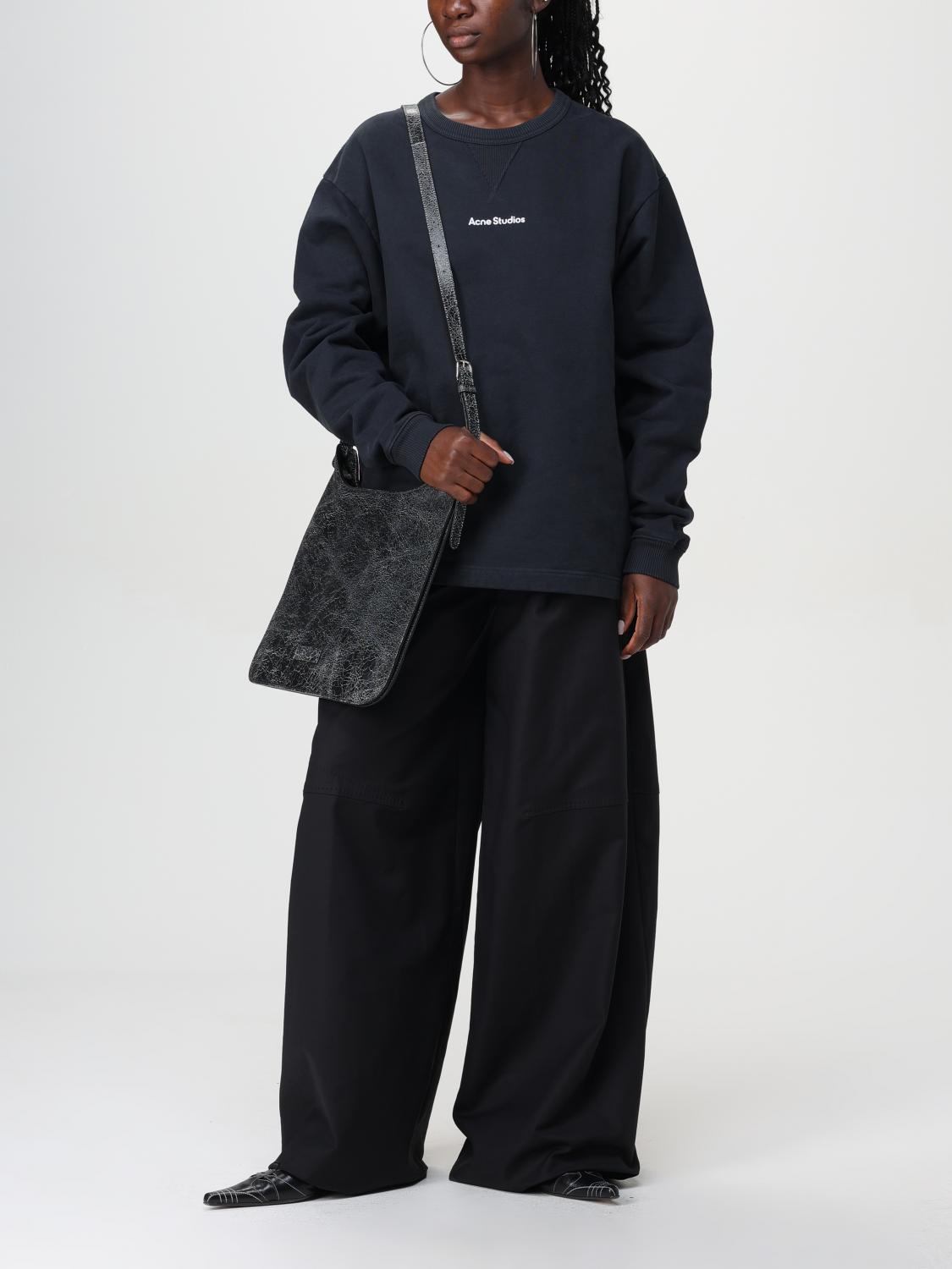 ACNE STUDIOS: Shoulder bag woman - Black | Acne Studios tote bags ...