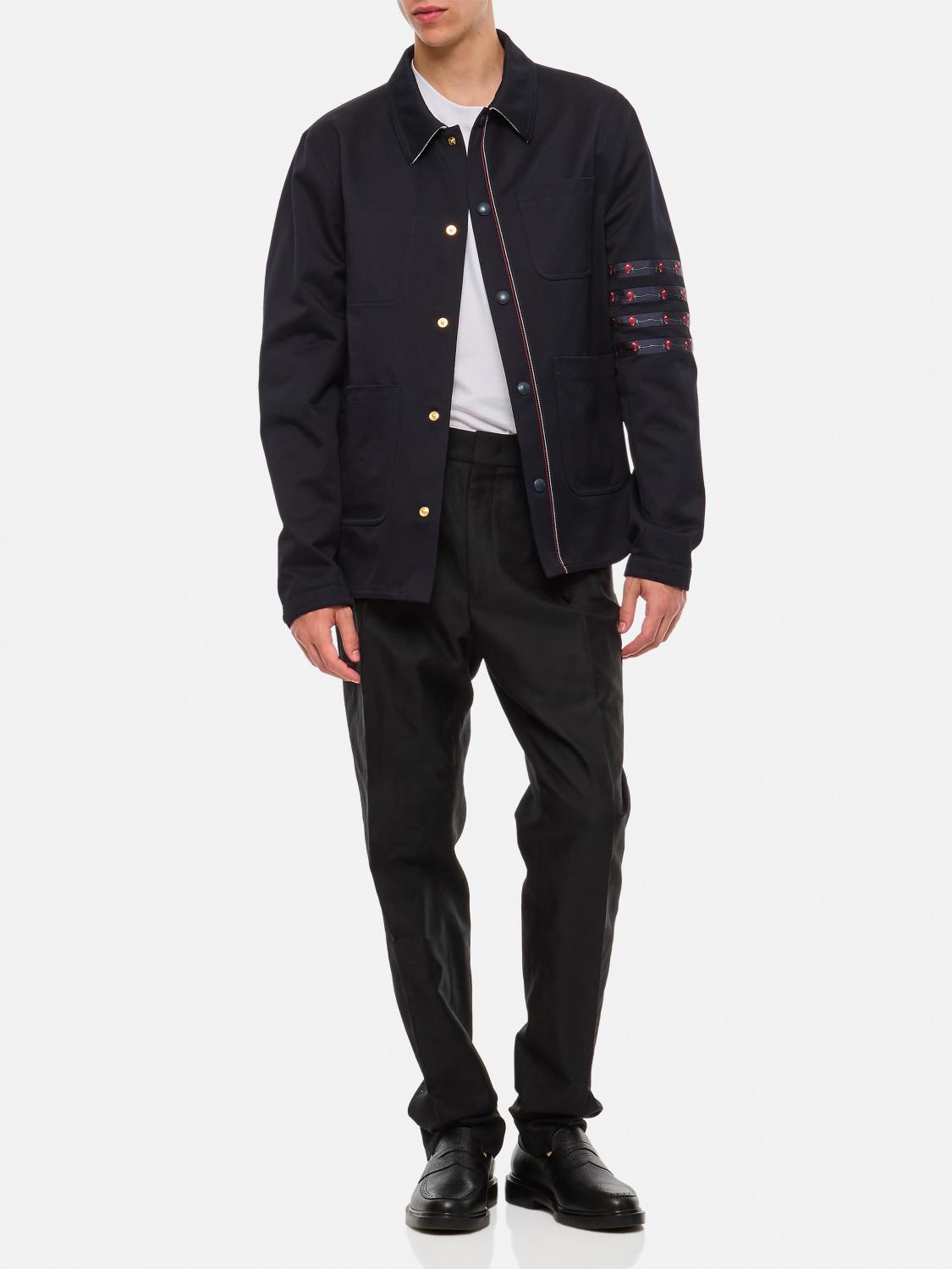 Thom Browne men's jacket - Blue | MJO228UF0704 | GIGLIO.COM