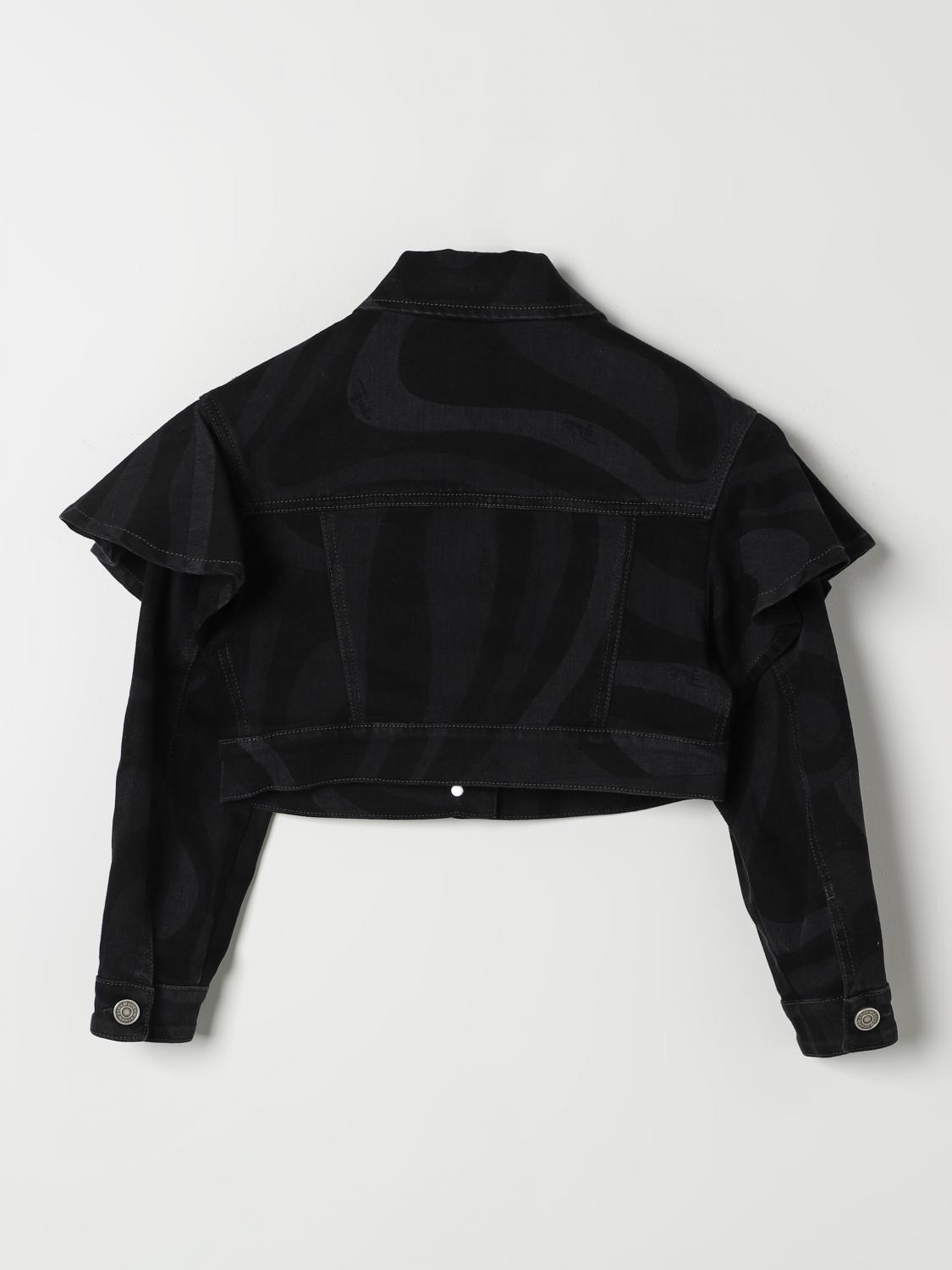 PUCCI: Coat kids - Black | Pucci jacket PV2A04D0097 online at GIGLIO.COM