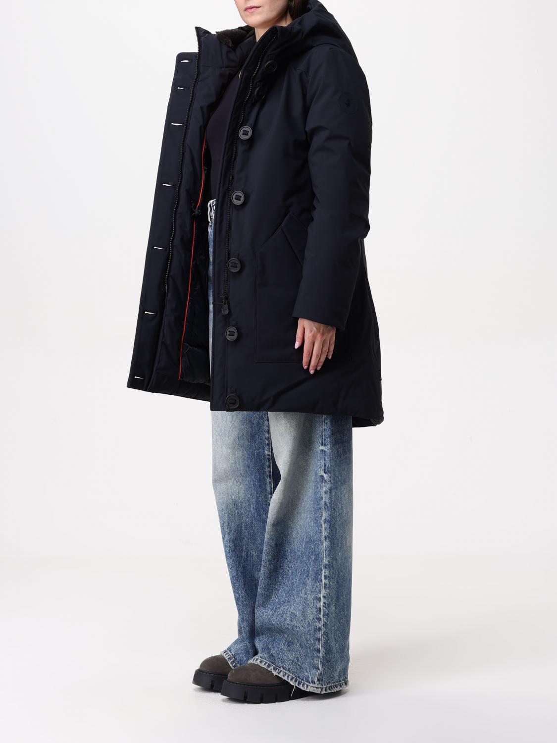 SAVE THE DUCK: Coat woman - Black | Save The Duck jacket P40413WSMEG19 online at GIGLIO.COM