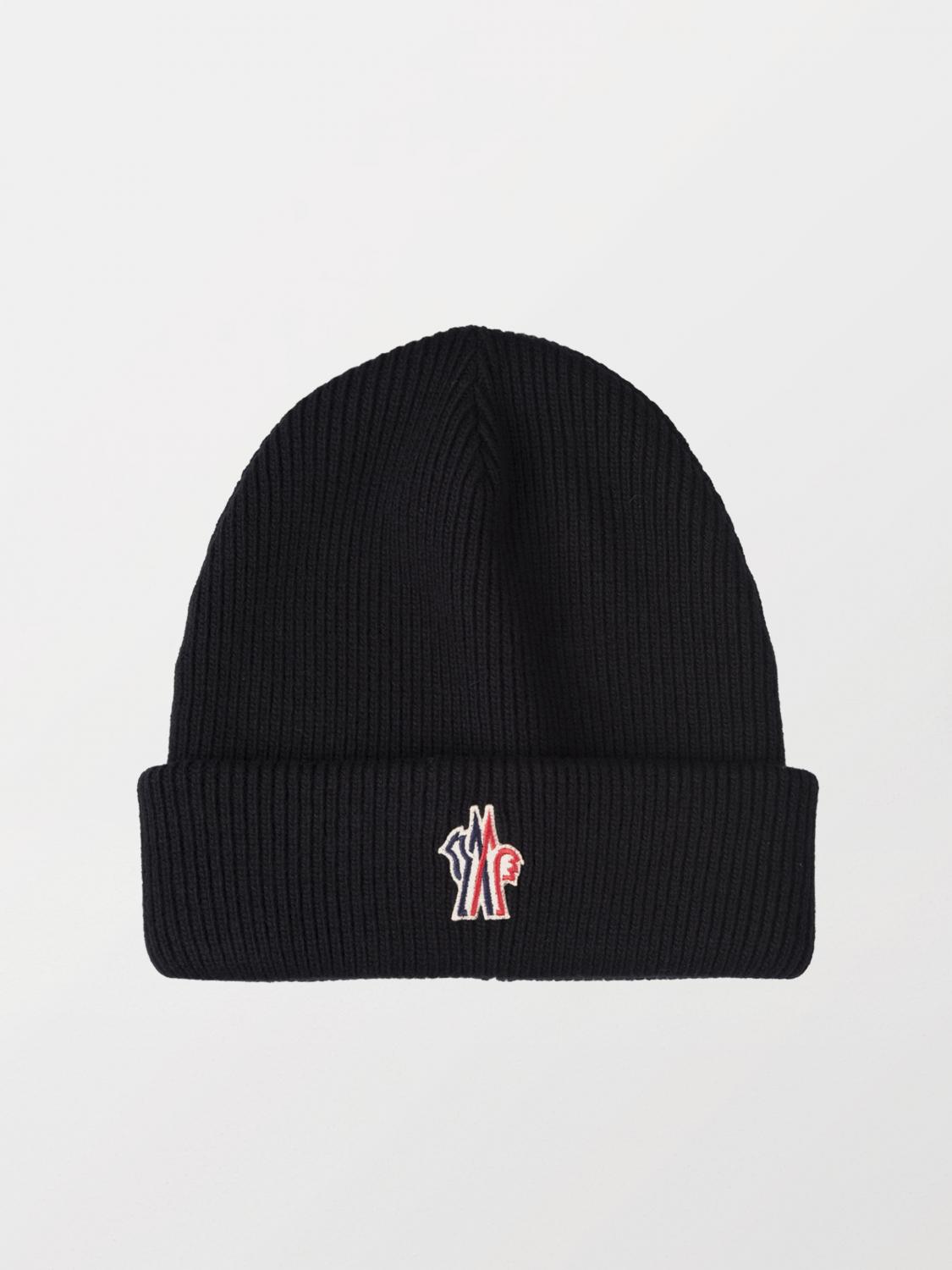 MONCLER: Cappello in lana vergine - Nero | Cappello Moncler ...