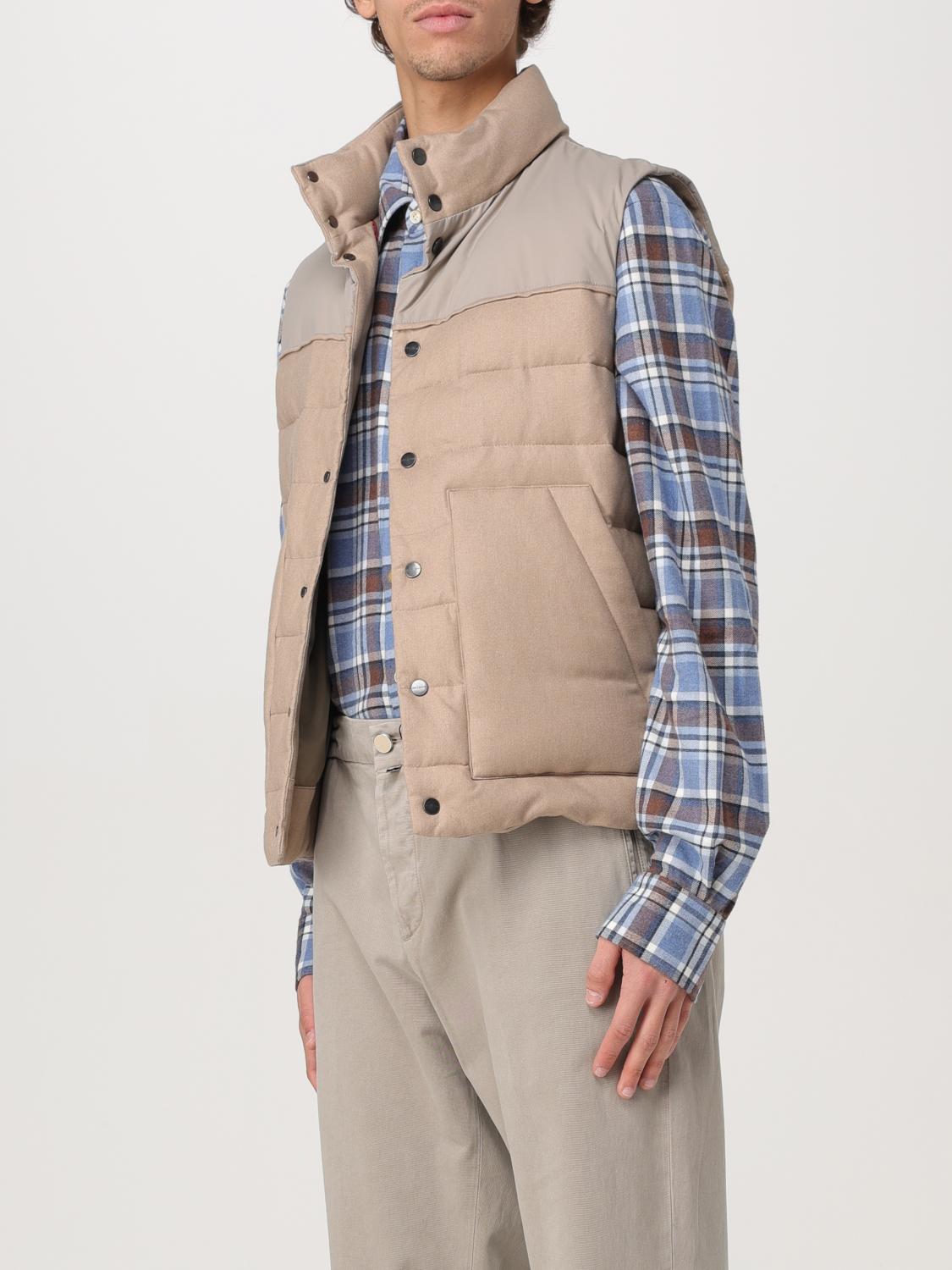 KITON: men's vest - Brown | Kiton suit vest UW1891V0446F online at ...