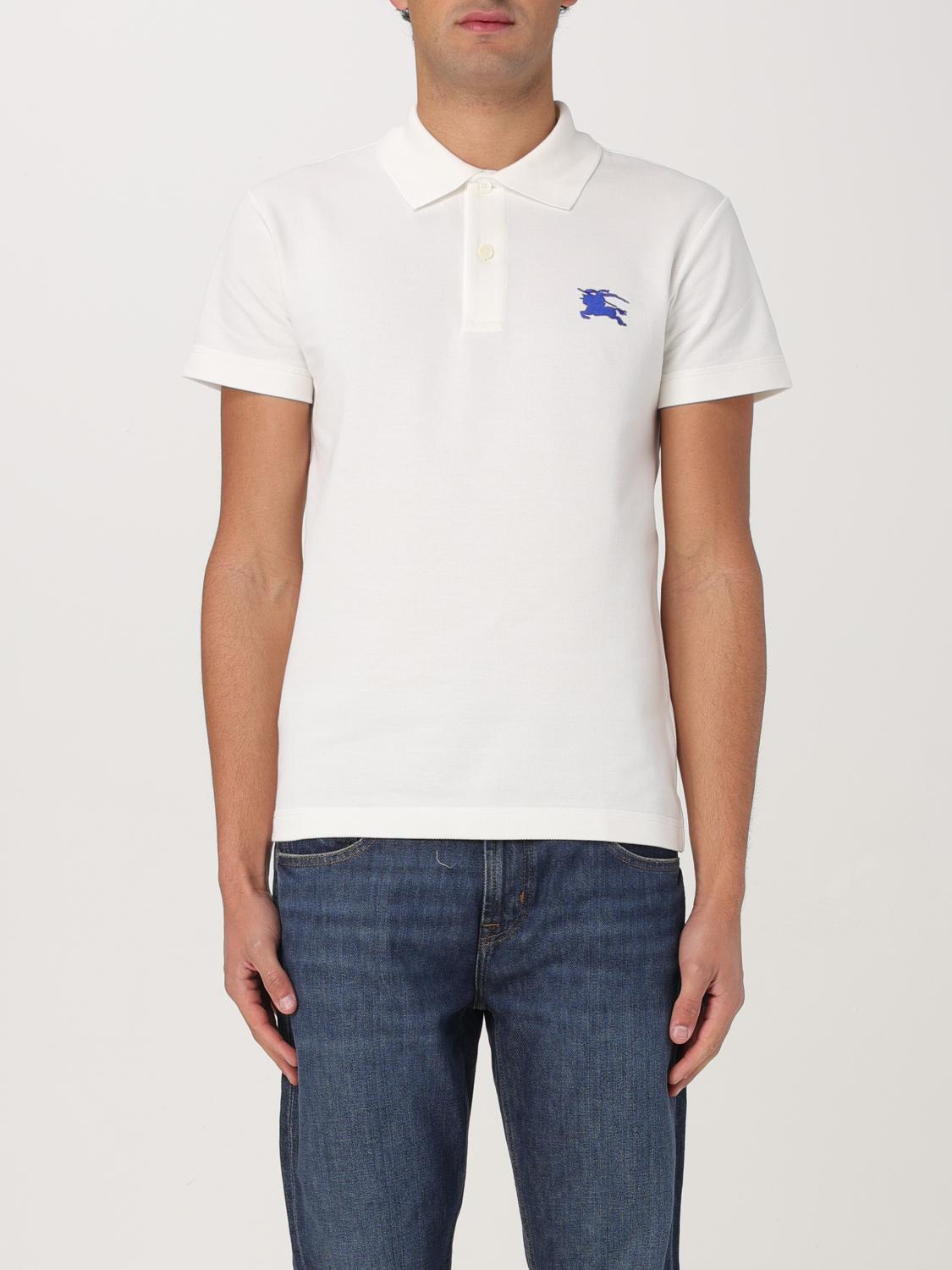 BURBERRY: Polo shirt men - Ivory | Burberry polo shirt 8107451 online ...