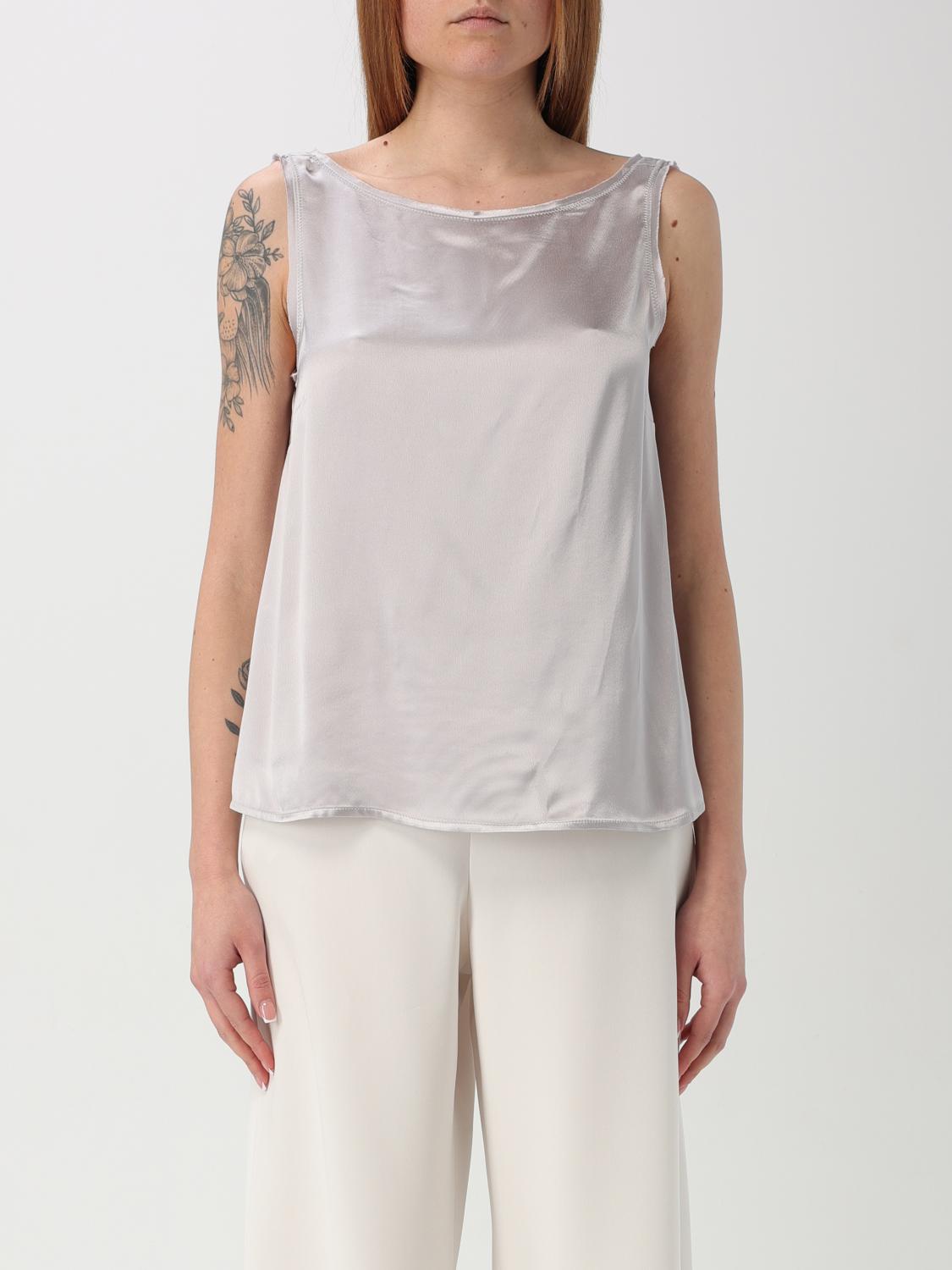 MALIPARMI: Blusa in viscosa - Grigio | Top E Bluse Maliparmi ...