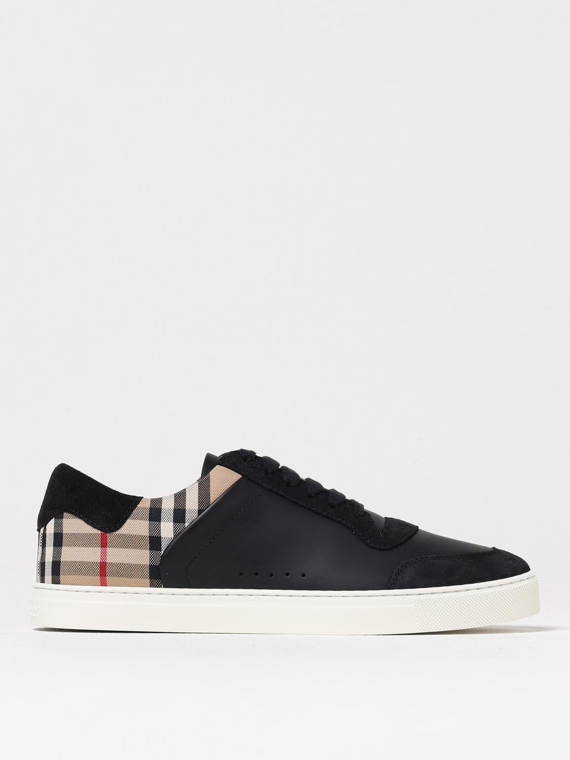 BURBERRY: Chaussures homme - Noir | Baskets Burberry 8070818 en ligne sur GIGLIO.COM