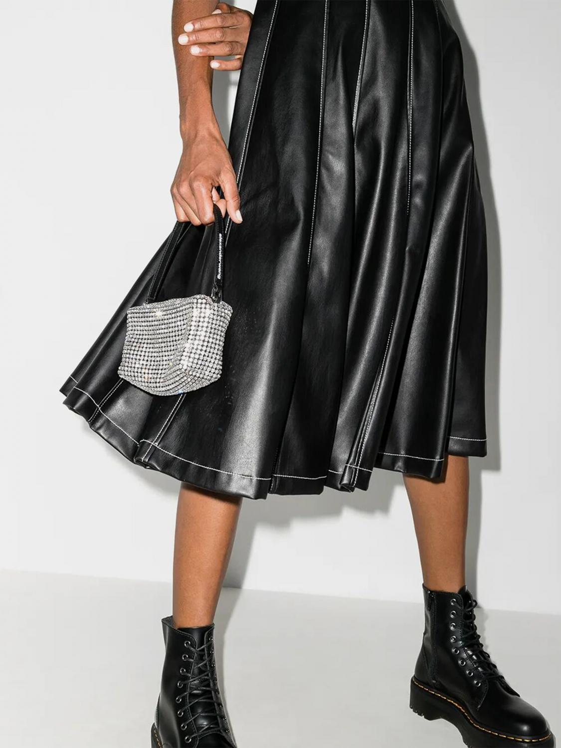 ALEXANDER WANG: Borsa Heiress in raso strass all over - Bianco | Borsa ...