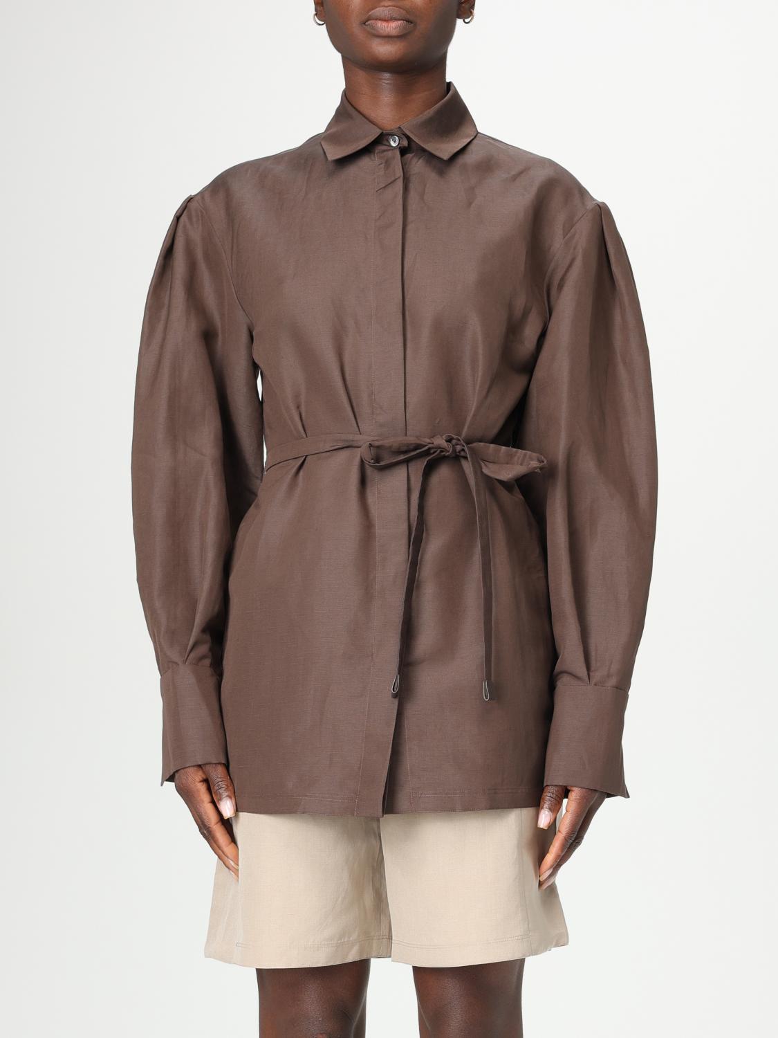 MAX MARA: Sweater woman - Coffee | Max Mara shirt 2511191039600 online ...