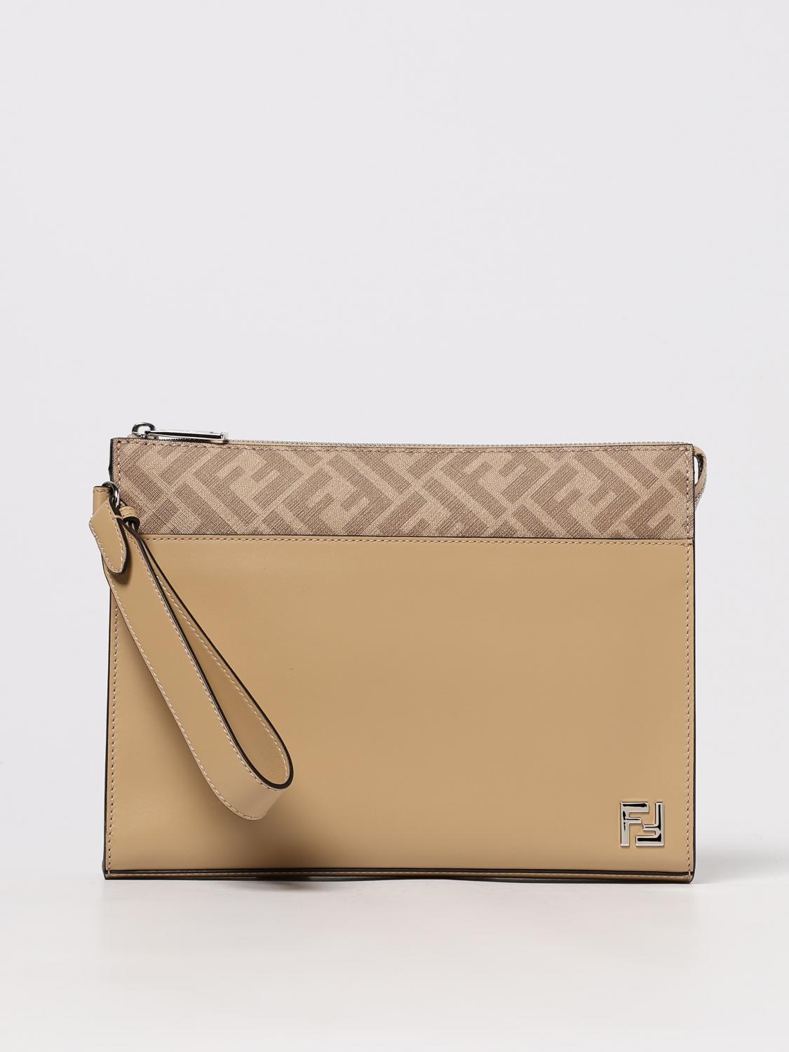 FENDI: Bags men - Beige | Fendi briefcase 7VA491AV83 online at GIGLIO.COM
