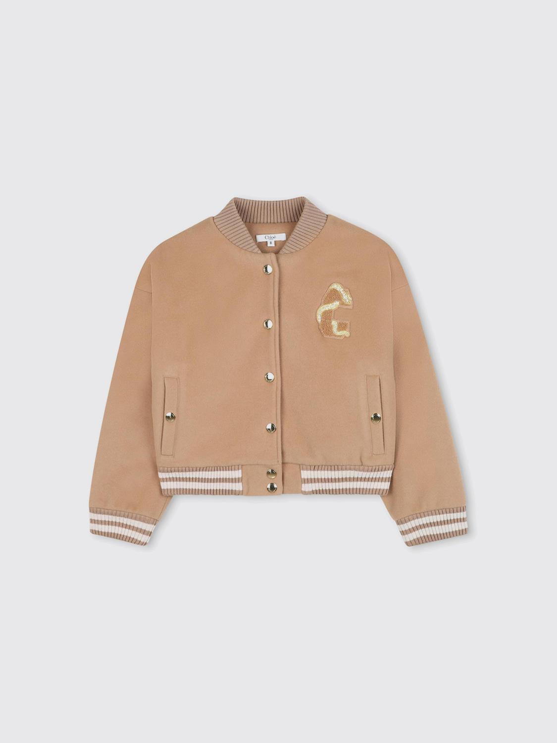 CHLOÉ: Jacket kids - Butter | Chloé jacket C20668 online at GIGLIO.COM